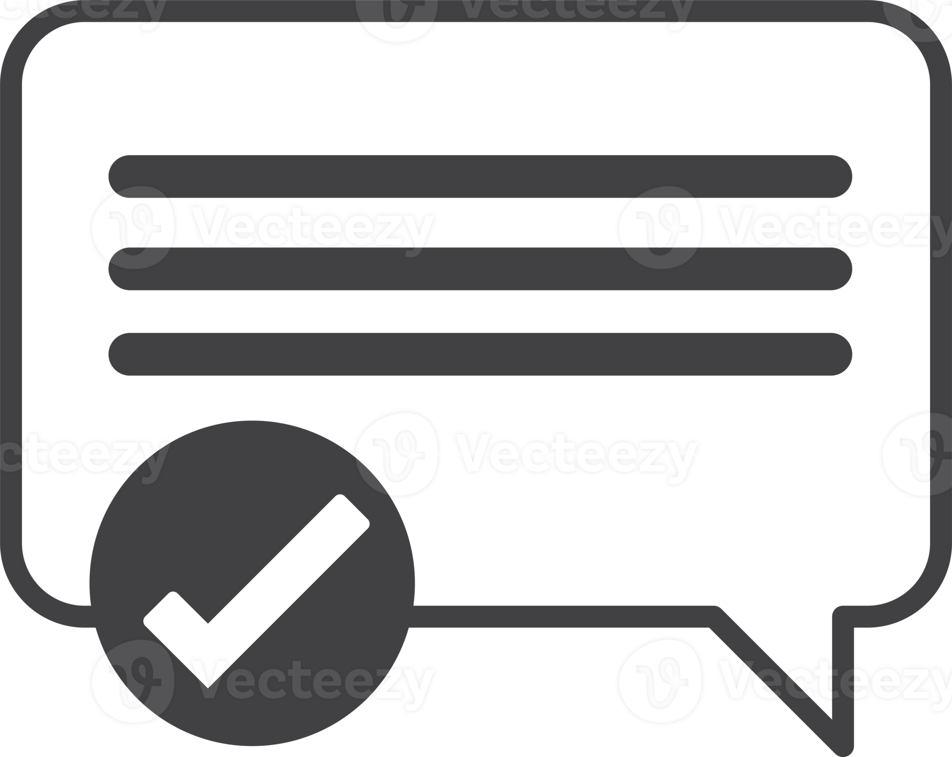 Text Boxes And Check Marks Illustration In Minimal Style 14966885 Png