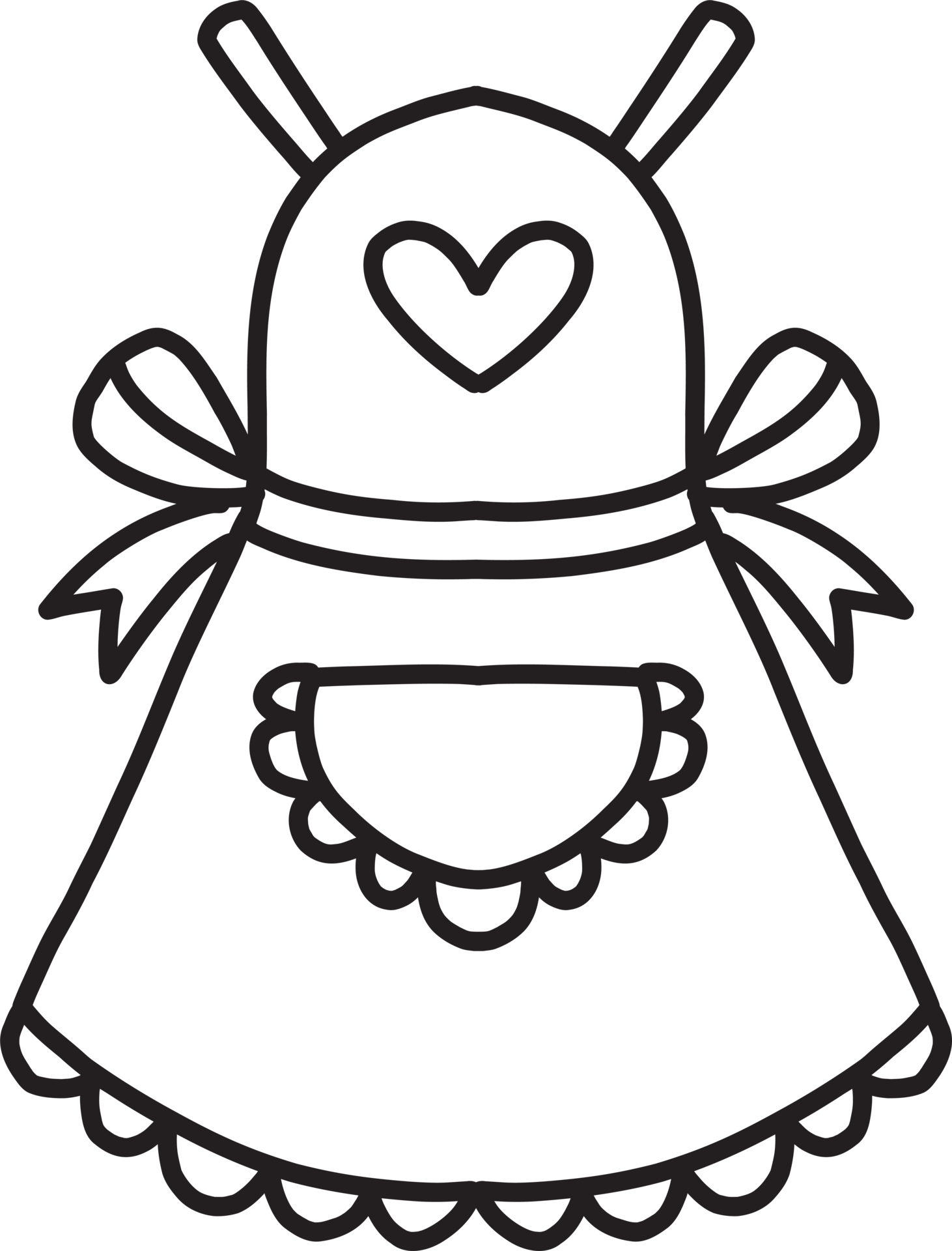 Hand Drawn Maid Apron Illustration 14967218 Png