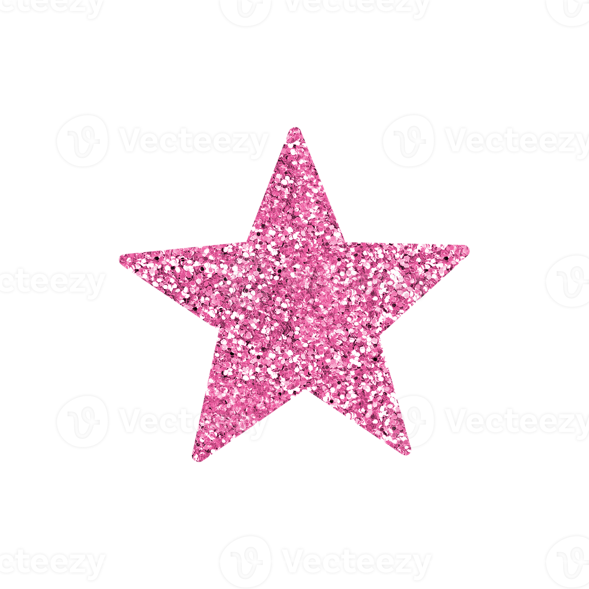 Hot Pink Glitter Star 14967597 Png