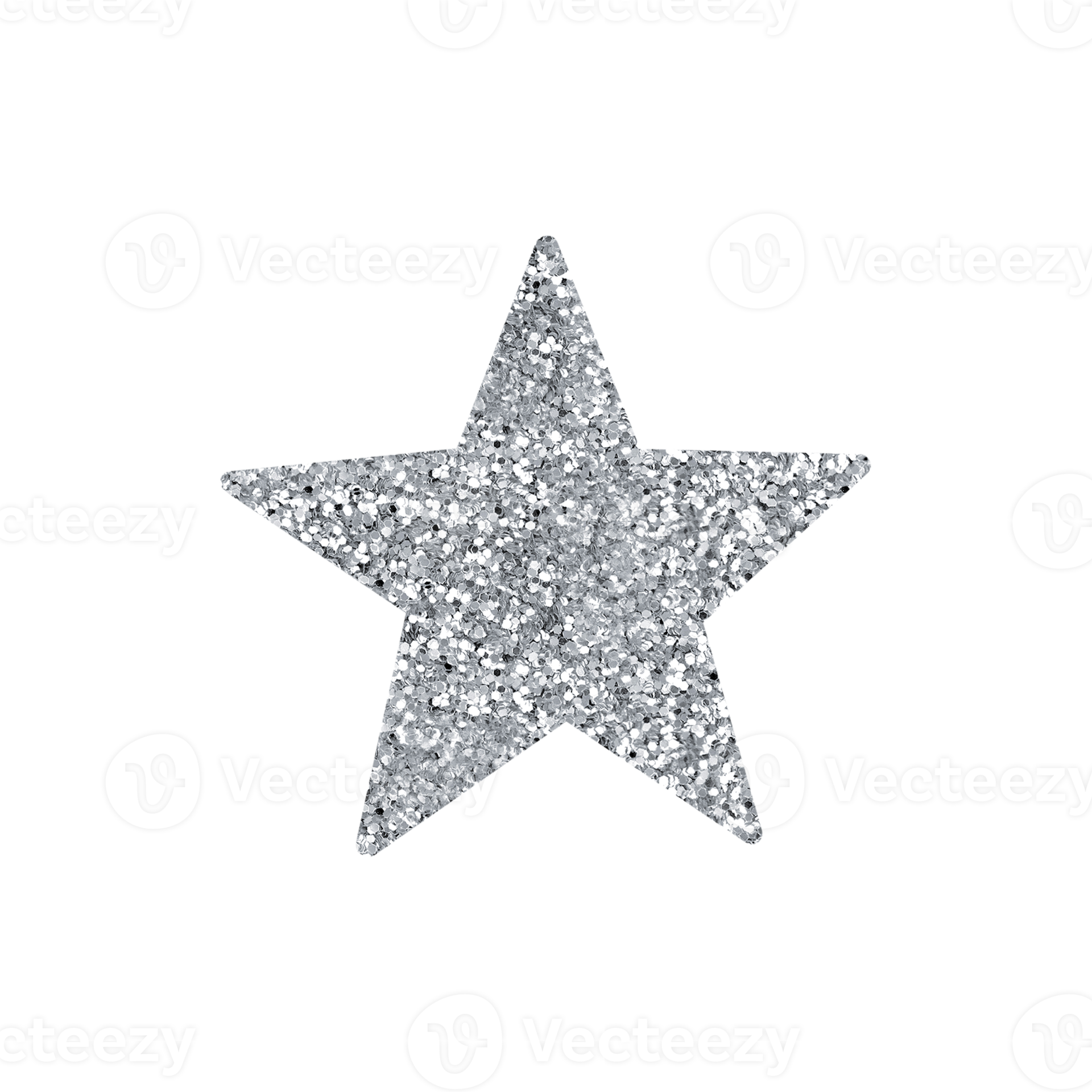 Silver Star Glitter 14968367 PNG