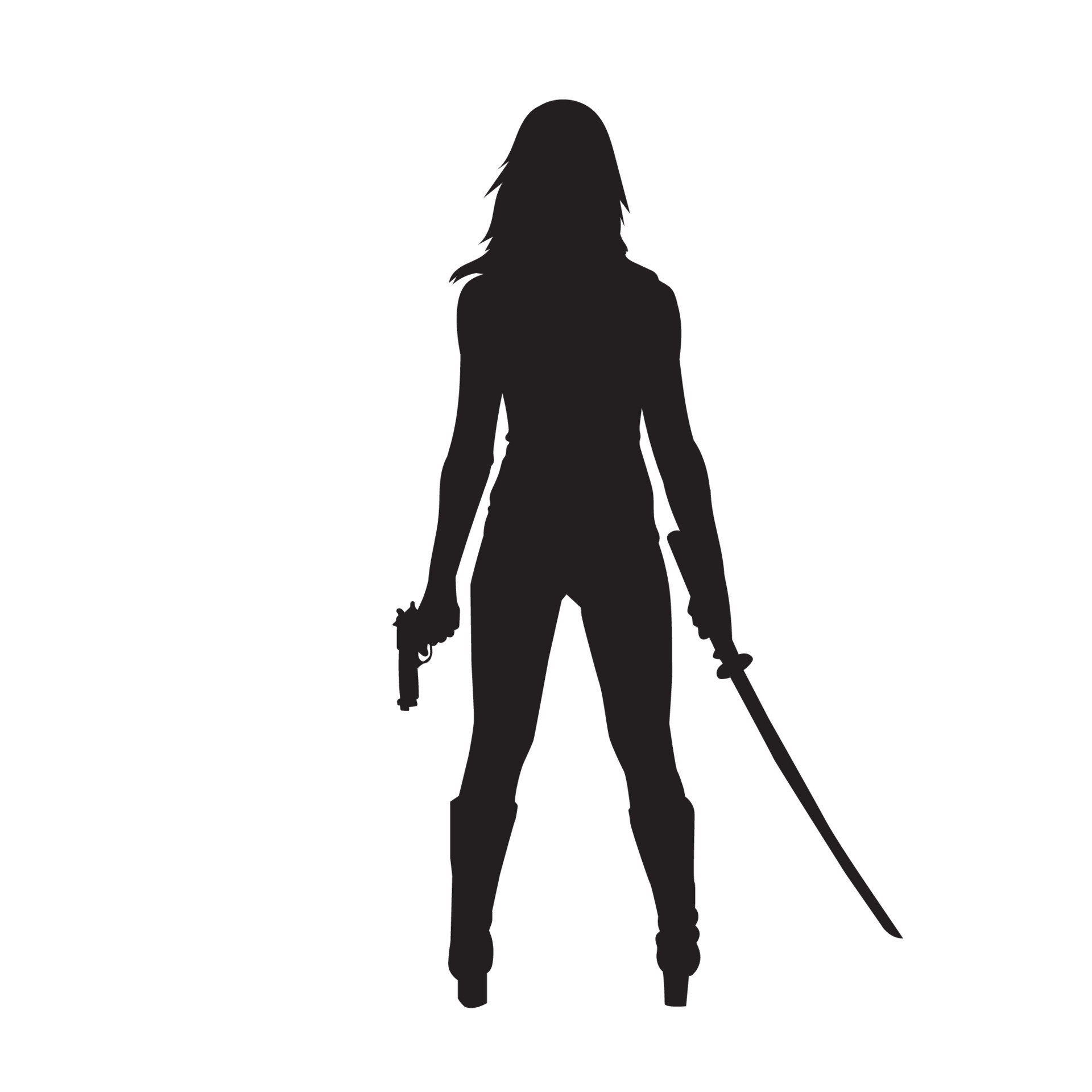 Warrior Woman Silhouette Warrior Woman Silhouette
