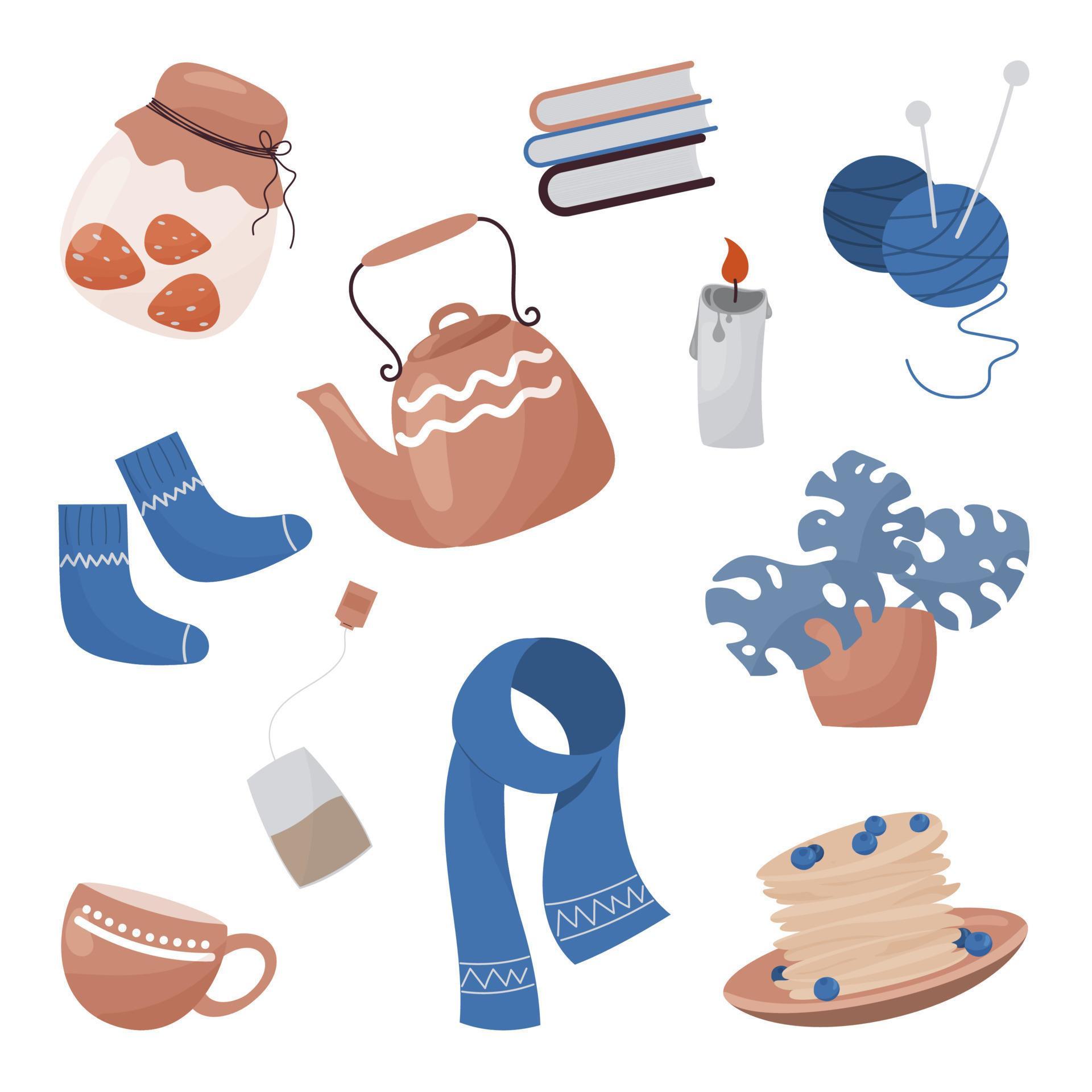 set of cozy home clip art 14975754 Vector Art at Vecteezy