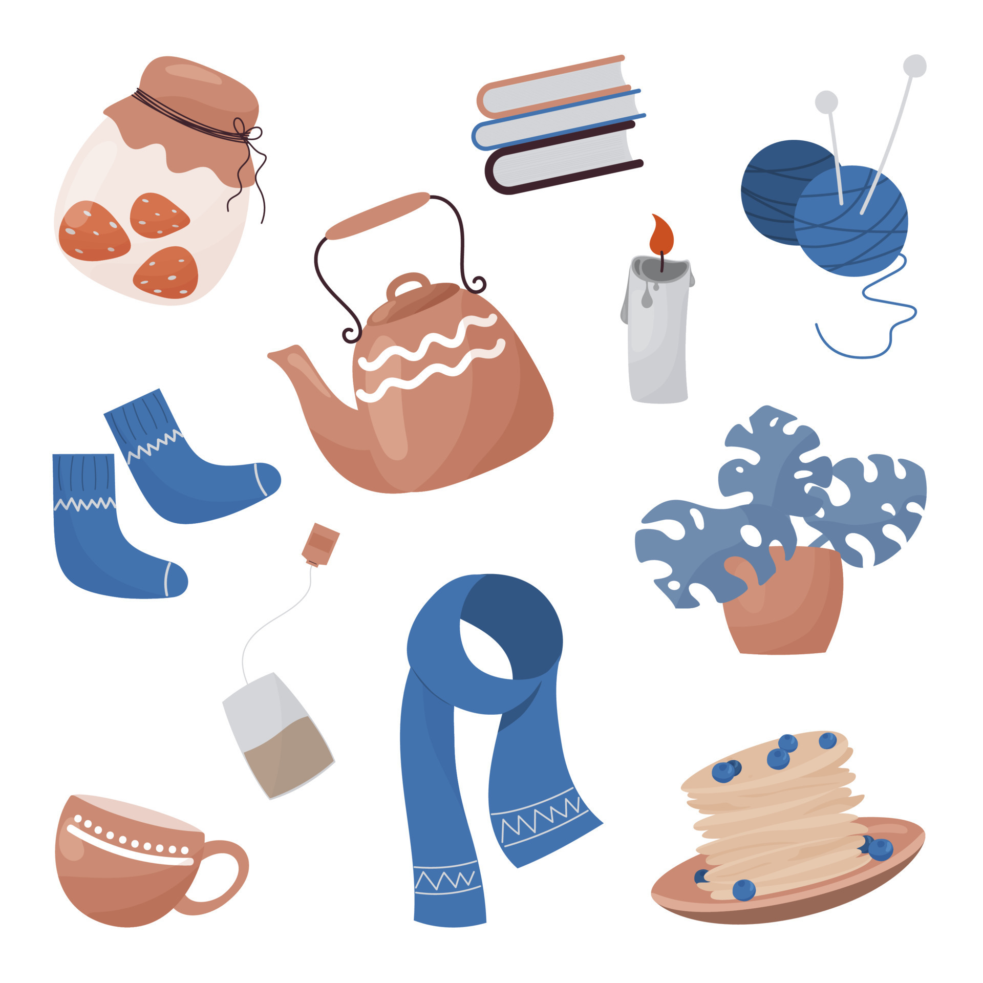 set of cozy home clip art 14975754 Vector Art at Vecteezy