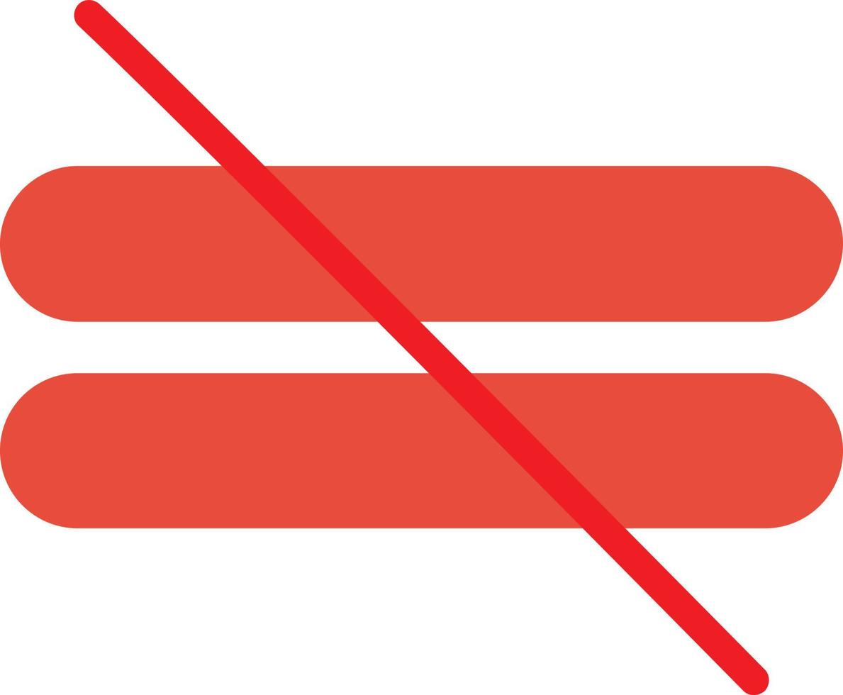 Red Not Equal Sign