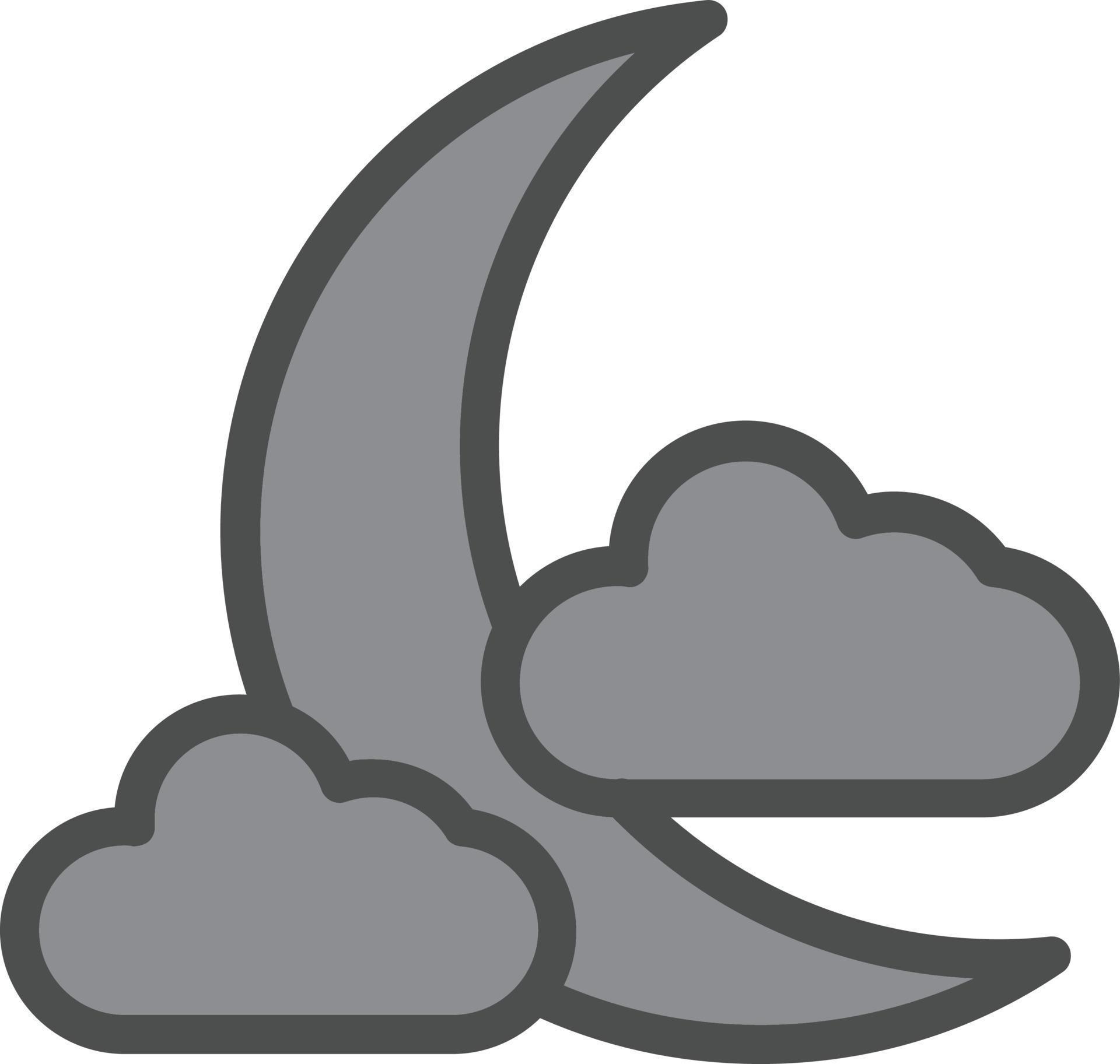 Cloud Moon Vector Icon Design 14975934 Vector Art at Vecteezy