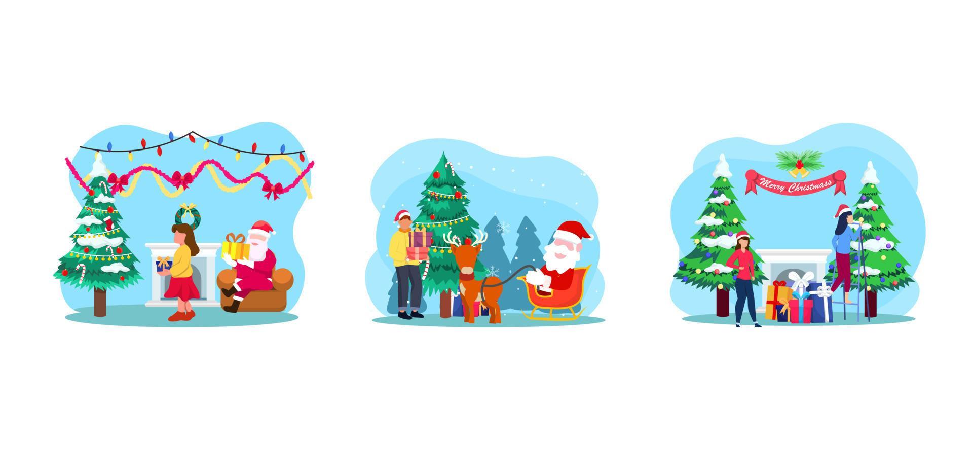 Christmas Fun Flat Bundle Design 14977661 Vector Art at Vecteezy