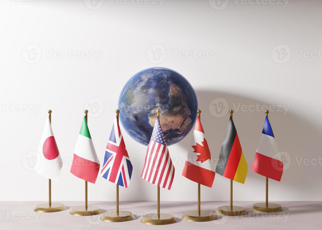 Flags of G7, group of seven countries, Canada, France, Germany, Italy ... Flags of G7, group of seven countries, Canada, France, Germany, Italy ...