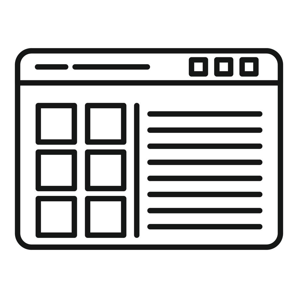 Browser address icon outline vector. Computer interface 14986747 Vector Art at Vecteezy