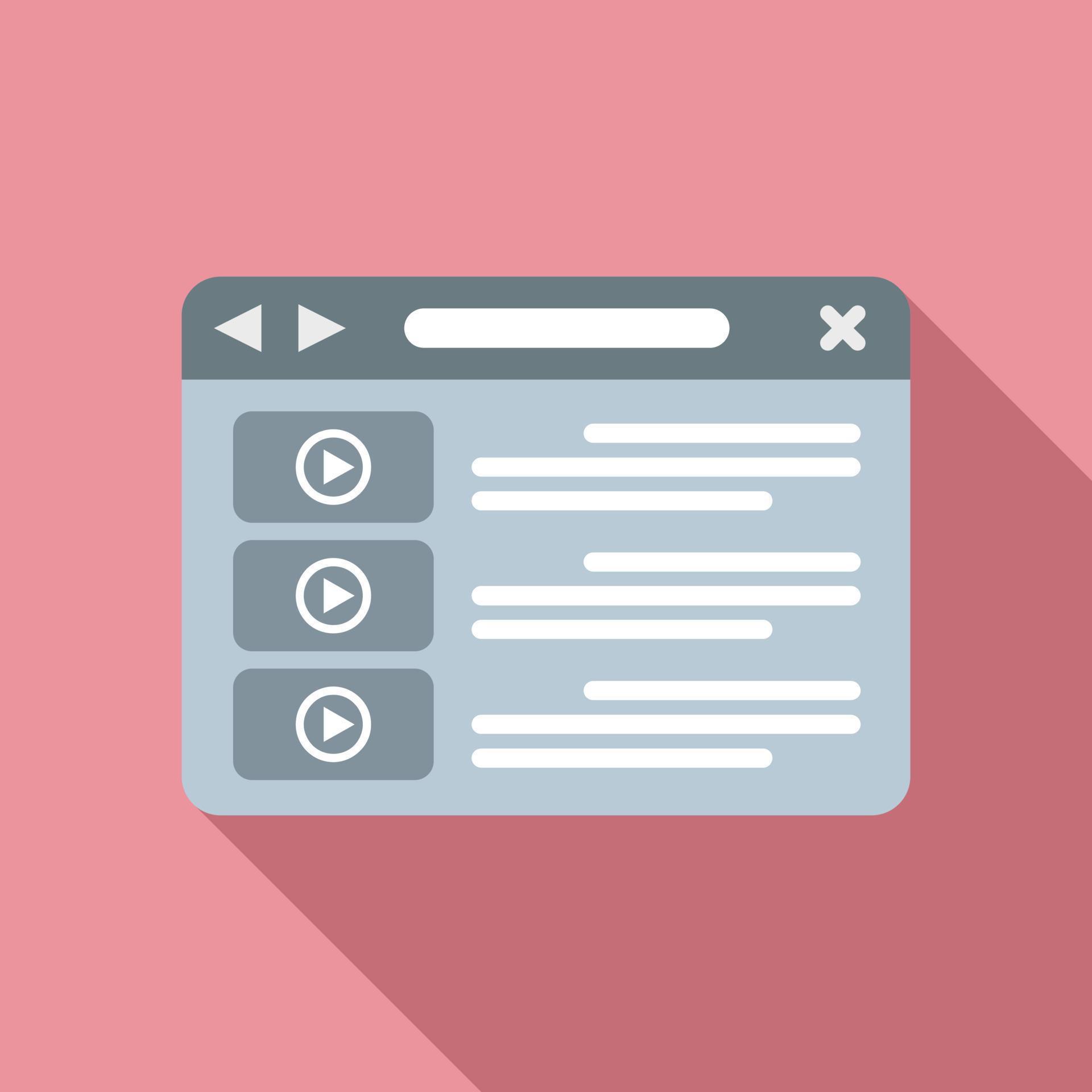 Browser Address Icon Flat Vector Computer Interface 14986997 Vector Art At Vecteezy