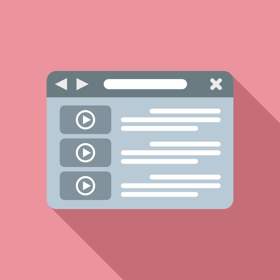 Browser address icon flat vector. Computer interface 14986997 Vector Art at Vecteezy