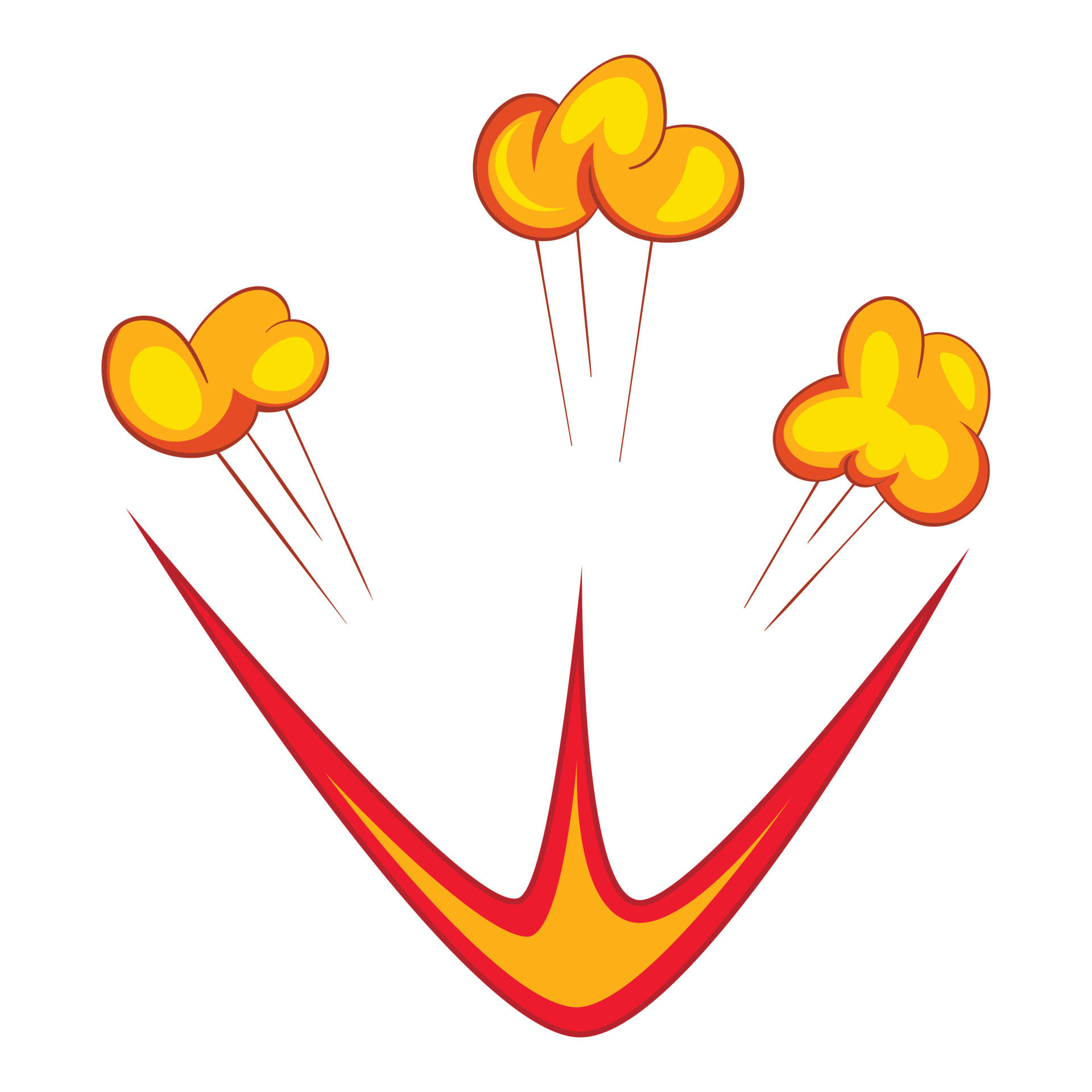 Explode icon, cartoon style 14987367 Vector Art at Vecteezy