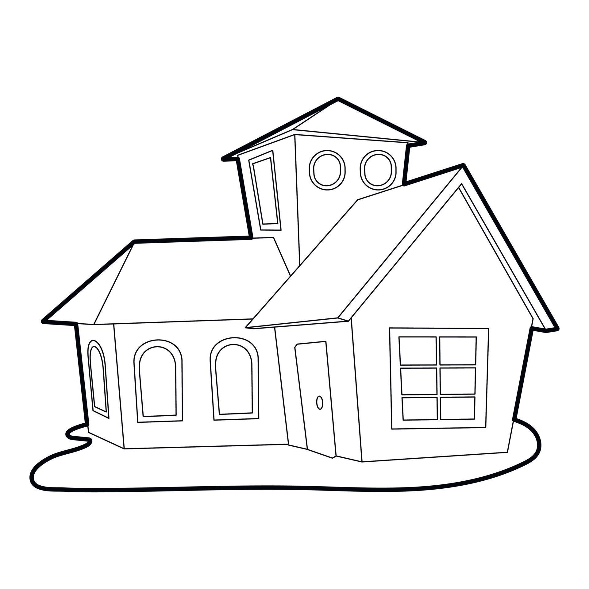 House Icon Outline Style 14987857 Vector Art At Vecteezy