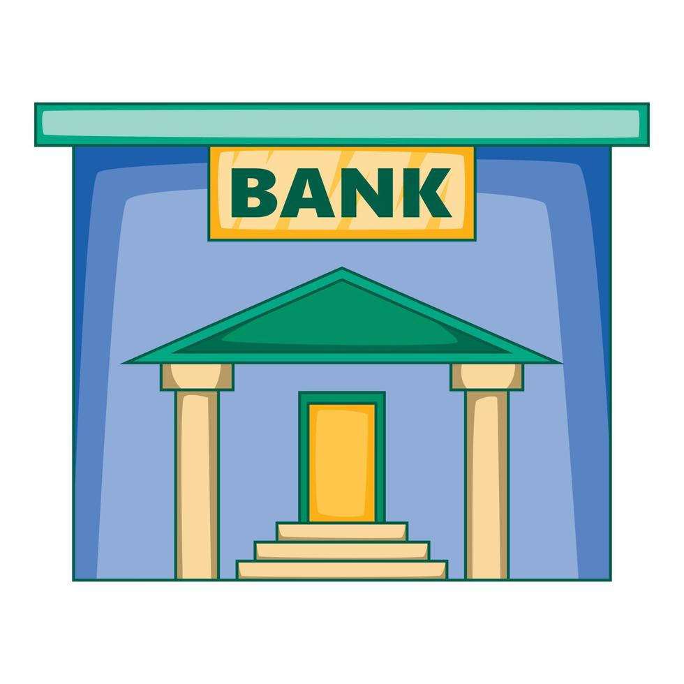 icono de banco, estilo de dibujos animados 14989041 Vector en Vecteezy