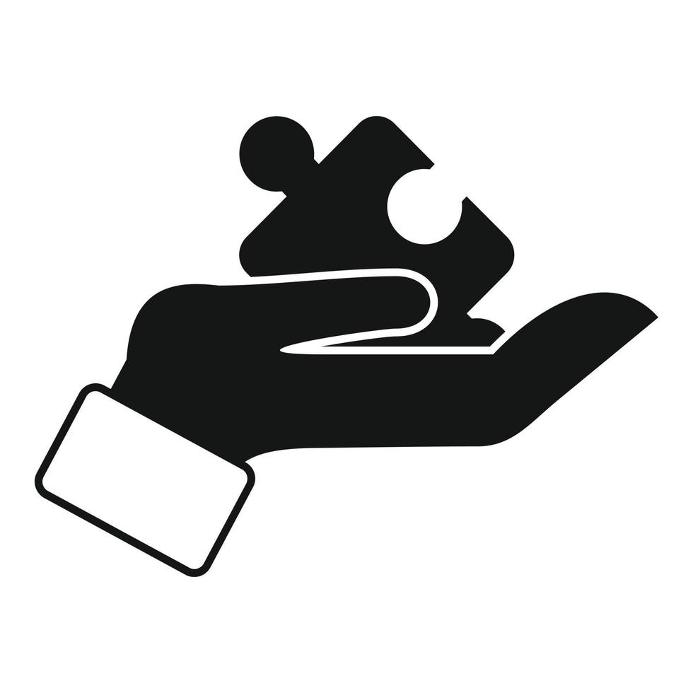 Puzzle Solution Icon Simple Vector Teamwork Design 14989425 Vector Art