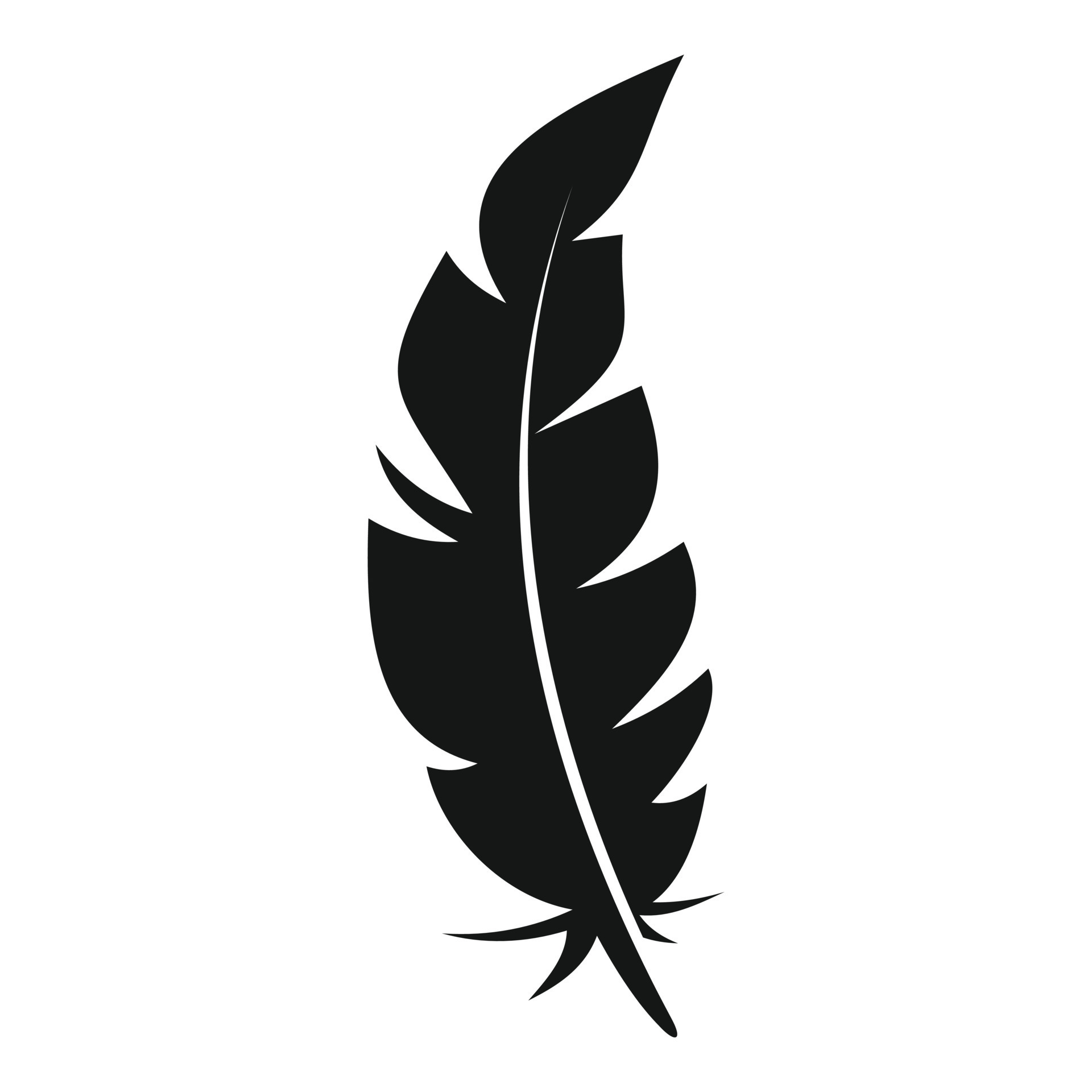 Feather shape icon simple vector. Ink pen 14989674 Vector Art at Vecteezy
