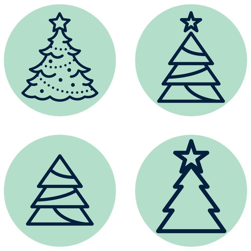 Collection of Christmas tree 14990508 Vector Art at Vecteezy