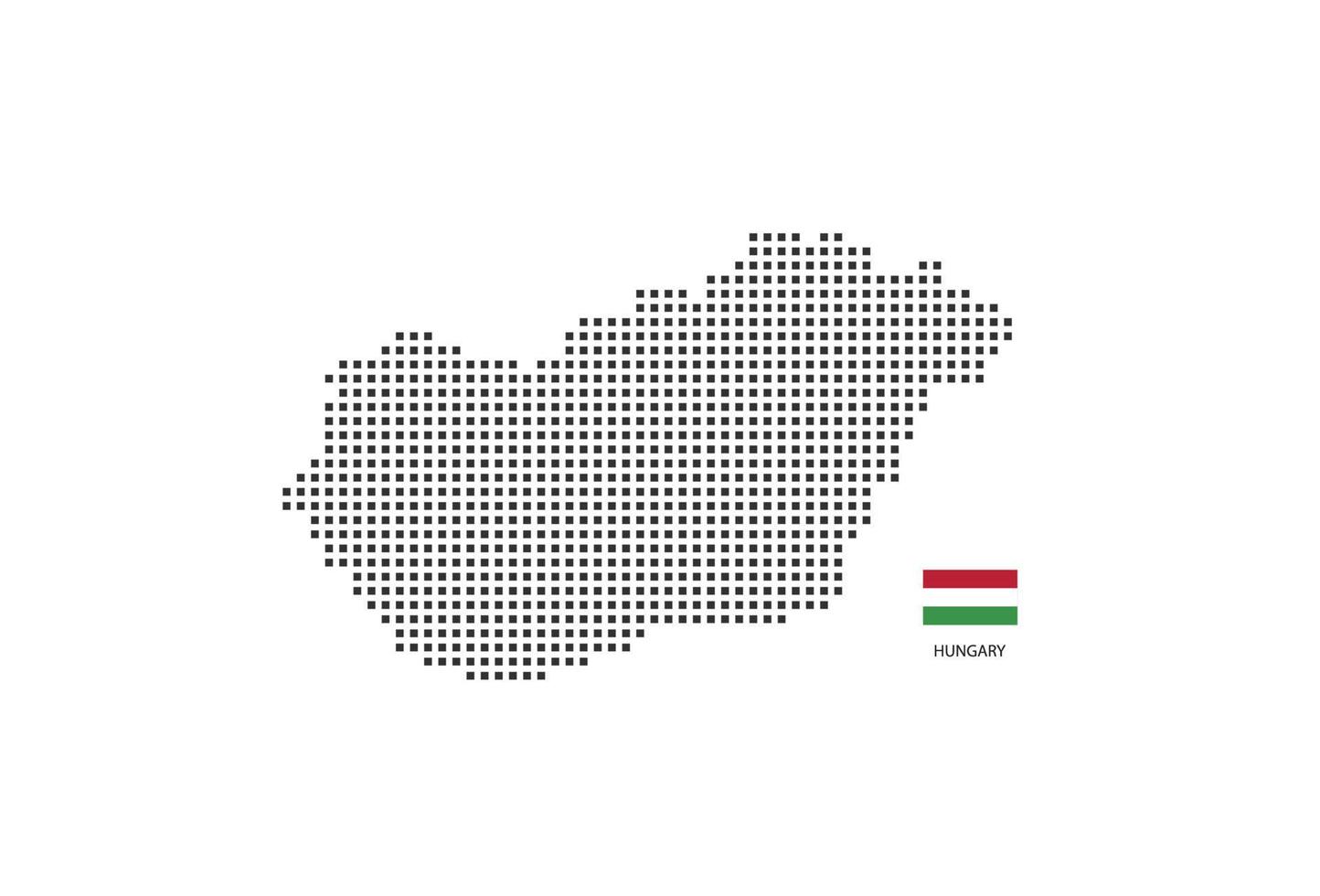 Vector square pixel dotted map of Hungary isolated on white background ... Vector square pixel dotted map of Hungary isolated on white background ...