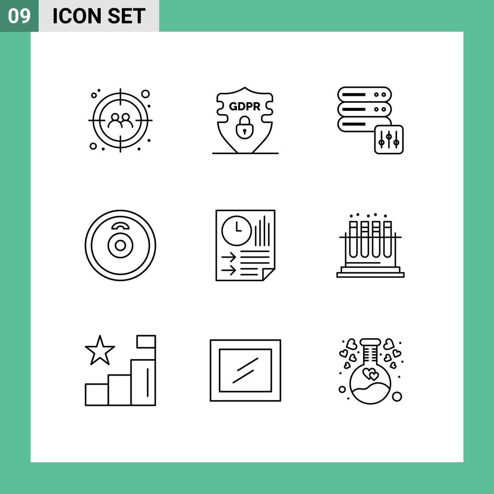 9 Universal Outlines Set For Web And Mobile Applications Paper Data