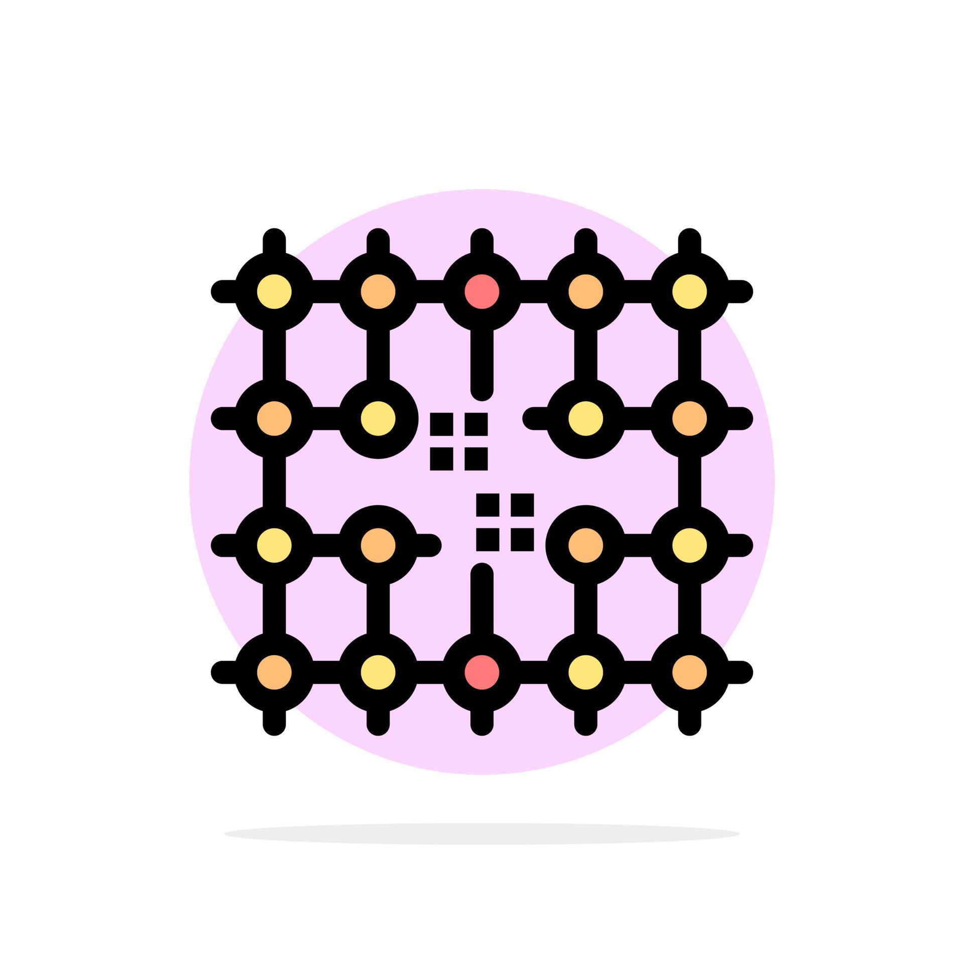 Chip Connection Electricity Grid Material Abstract Circle Background