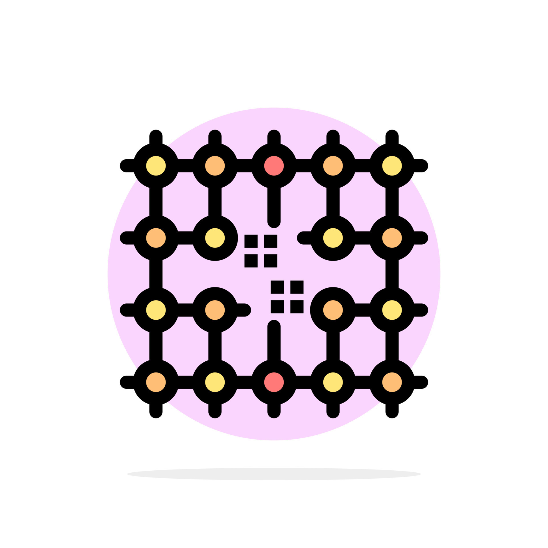Chip Connection Electricity Grid Material Abstract Circle Background