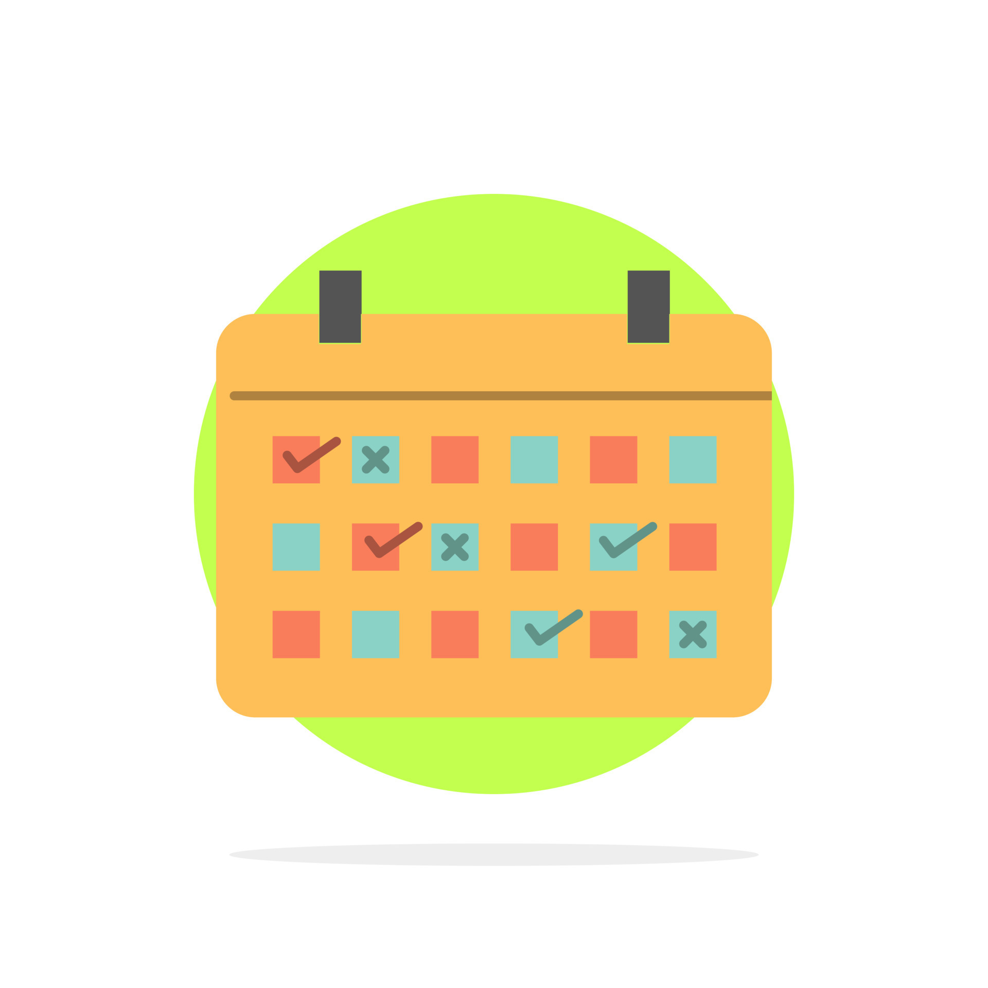 Calendar Date Month Year Time Abstract Circle Background Flat Color