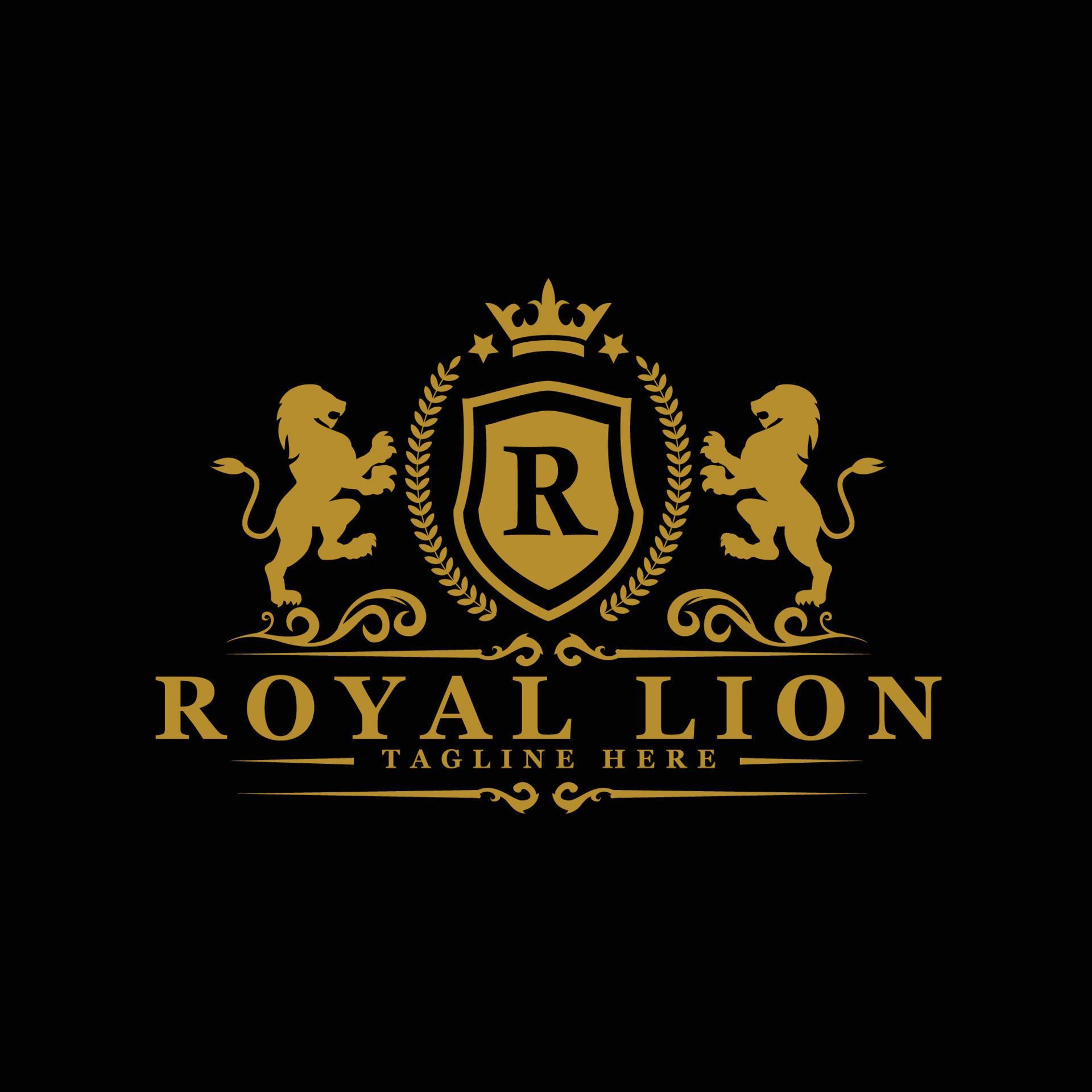Badges Royal Lion Heraldic Logo 14994967 Vector Art at Vecteezy