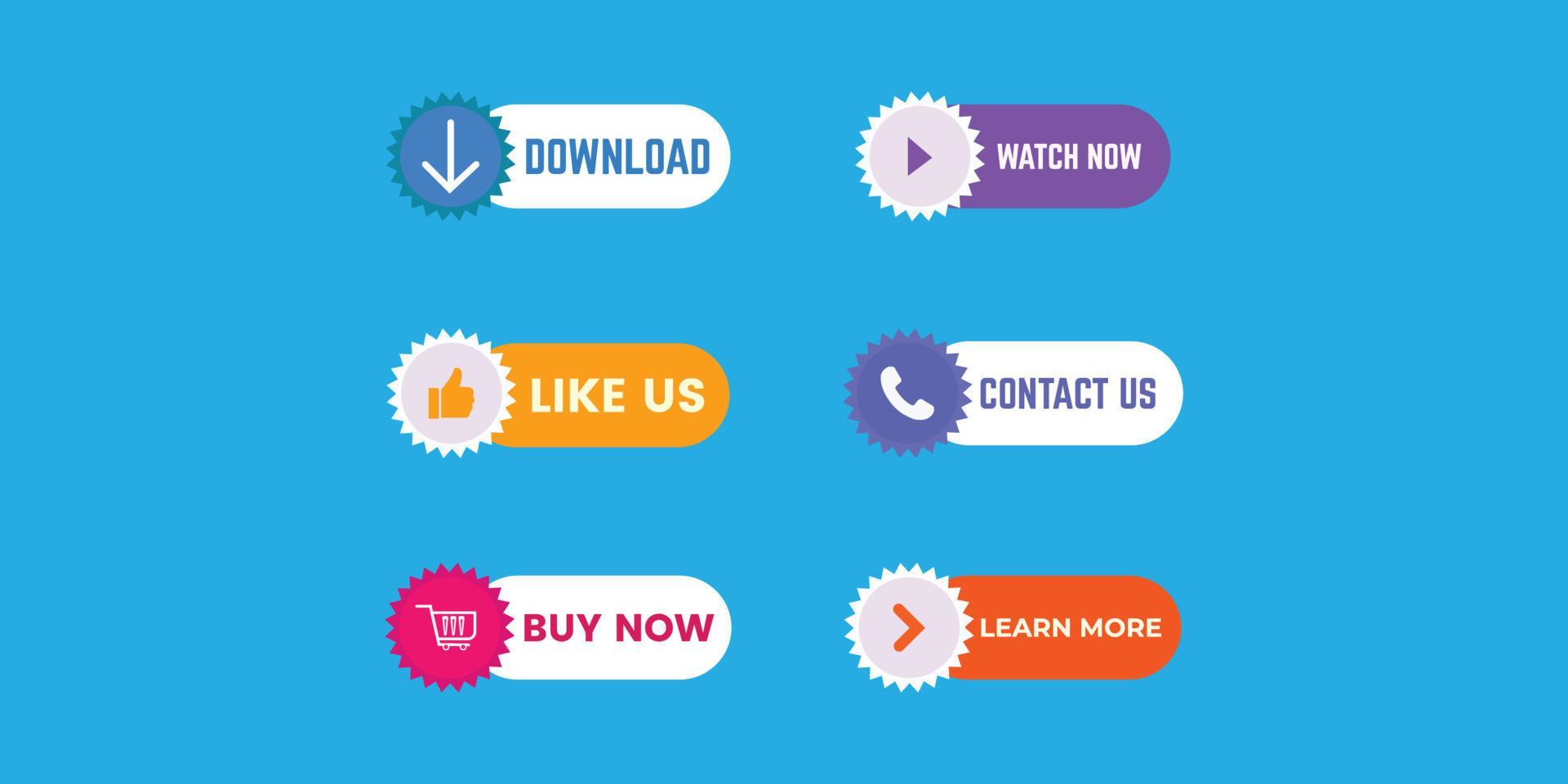 Flat design cta button vector illustration 14995943 Vector Art at Vecteezy