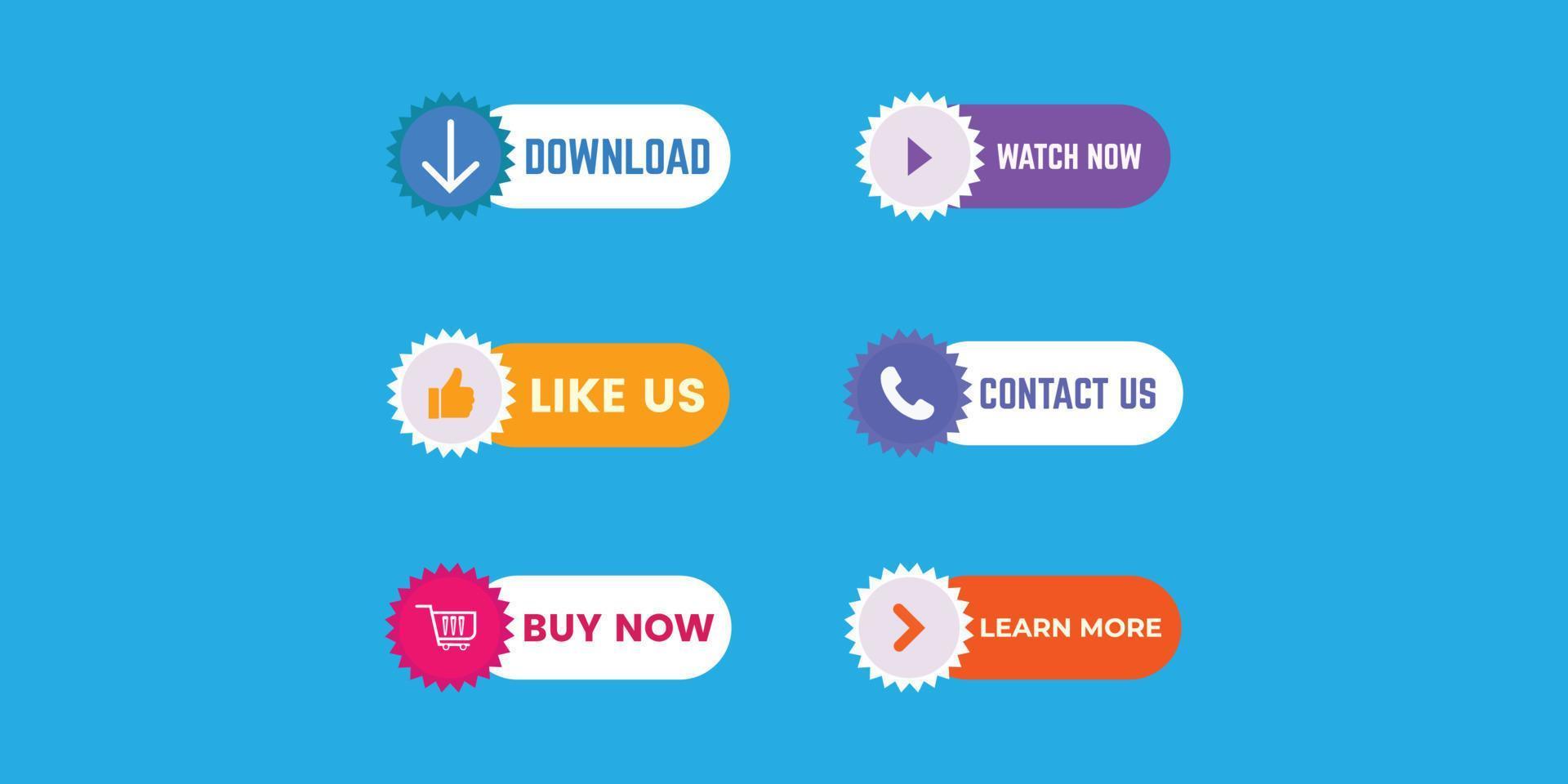 Flat Design Cta Button Vector Illustration 14995943 Vector Art At Vecteezy