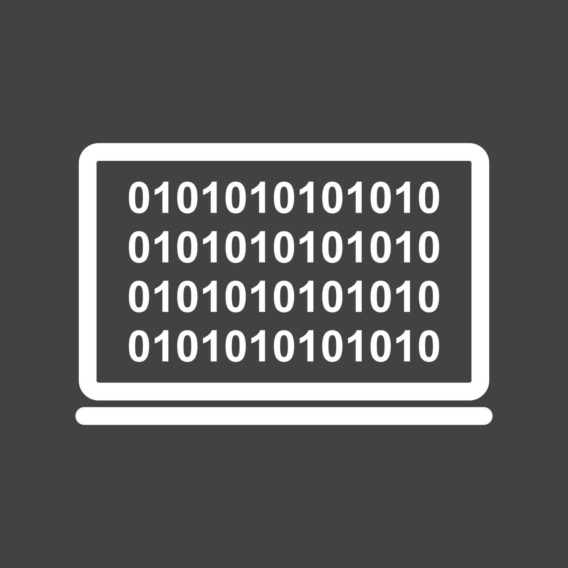 Computer Binary Code Line Inverted Icon 14999662 Vector Art At Vecteezy