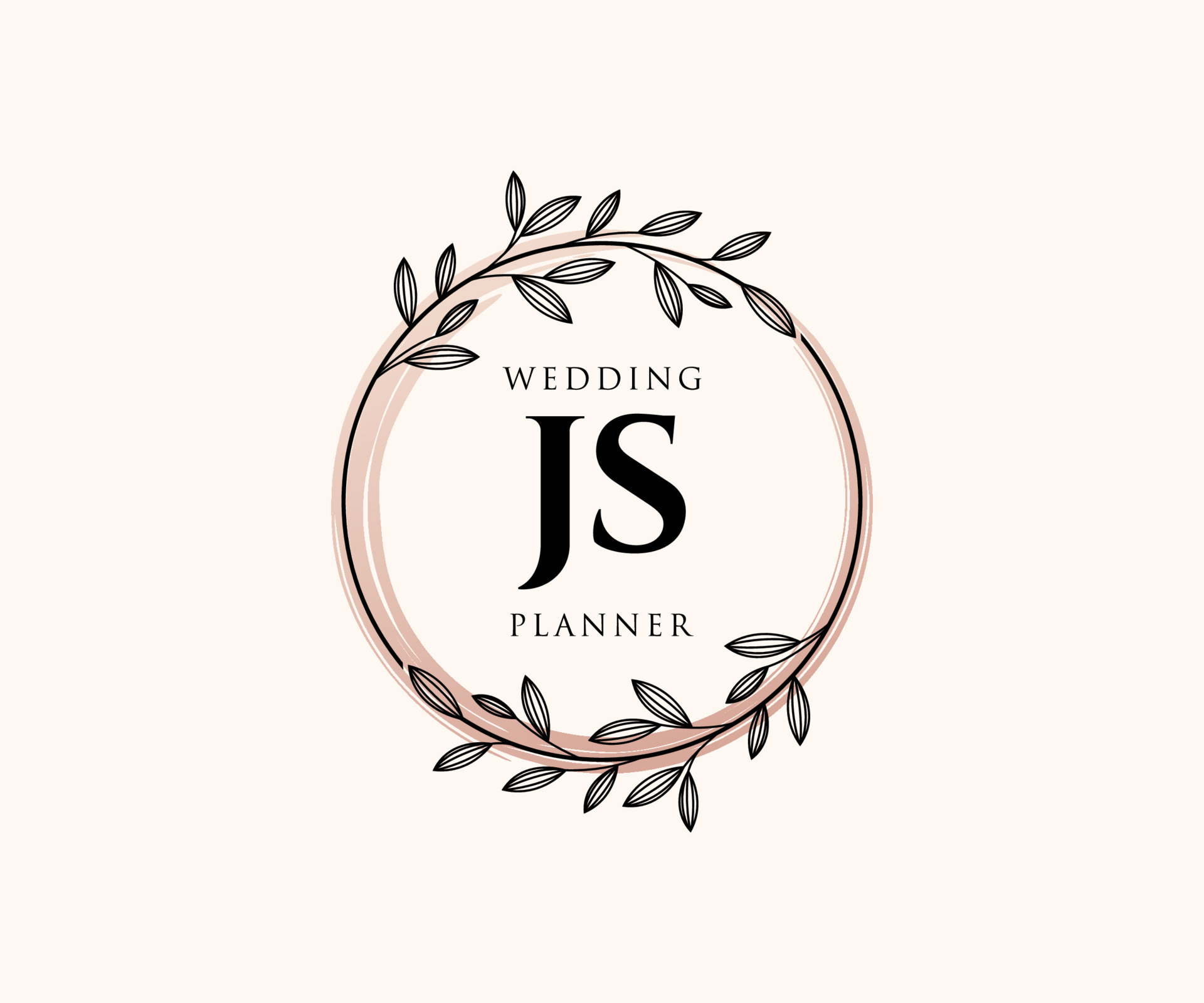JS Initials letter Wedding monogram logos collection, hand drawn modern ...