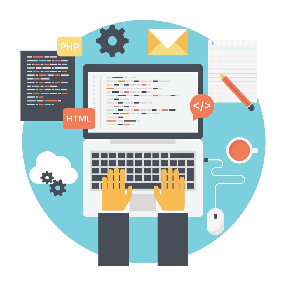 Trendy Web Developer 15005272 Vector Art at Vecteezy