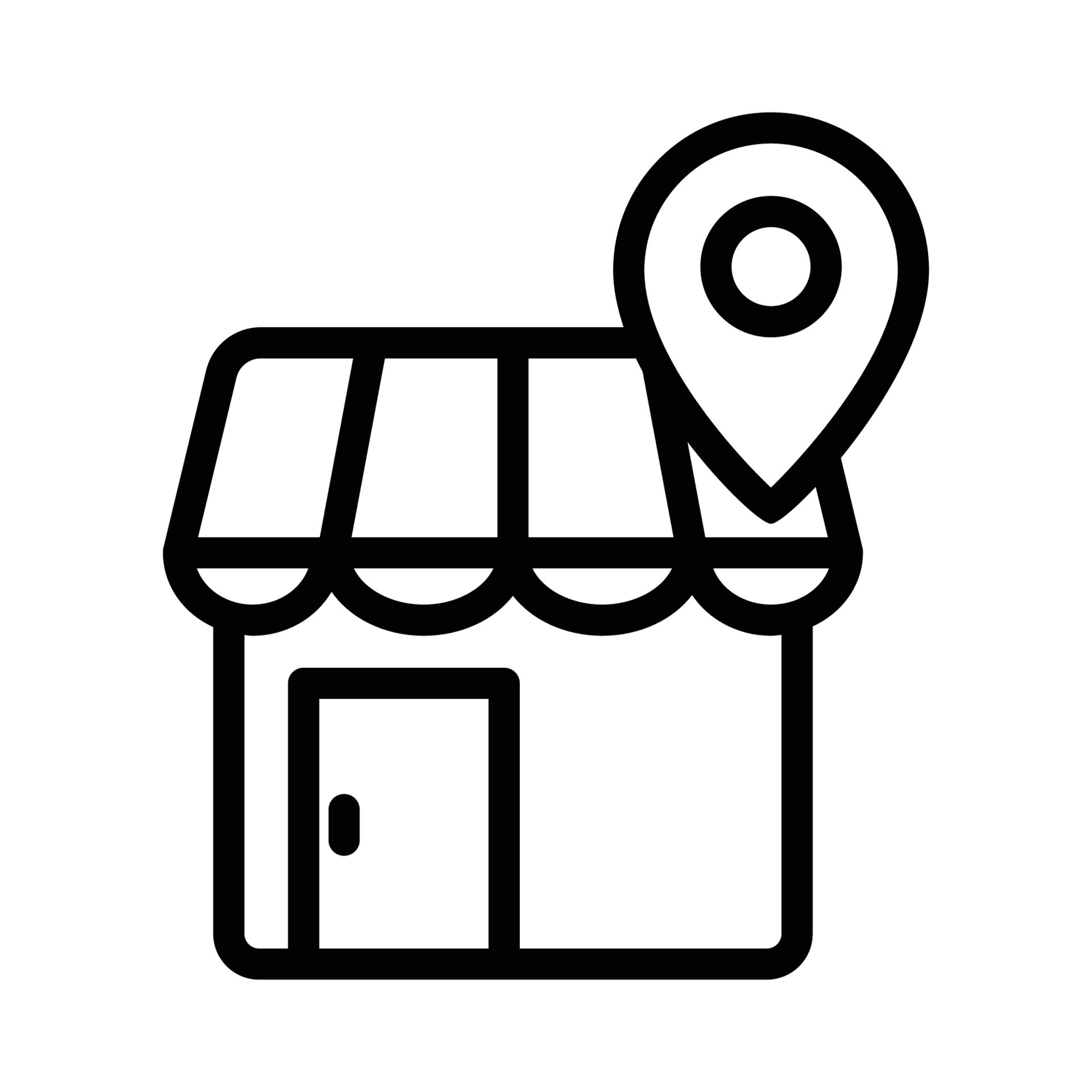 ilustración de icono de línea de tienda con mapa. adecuado para el ... ilustración de icono de línea de tienda con mapa. adecuado para el ...