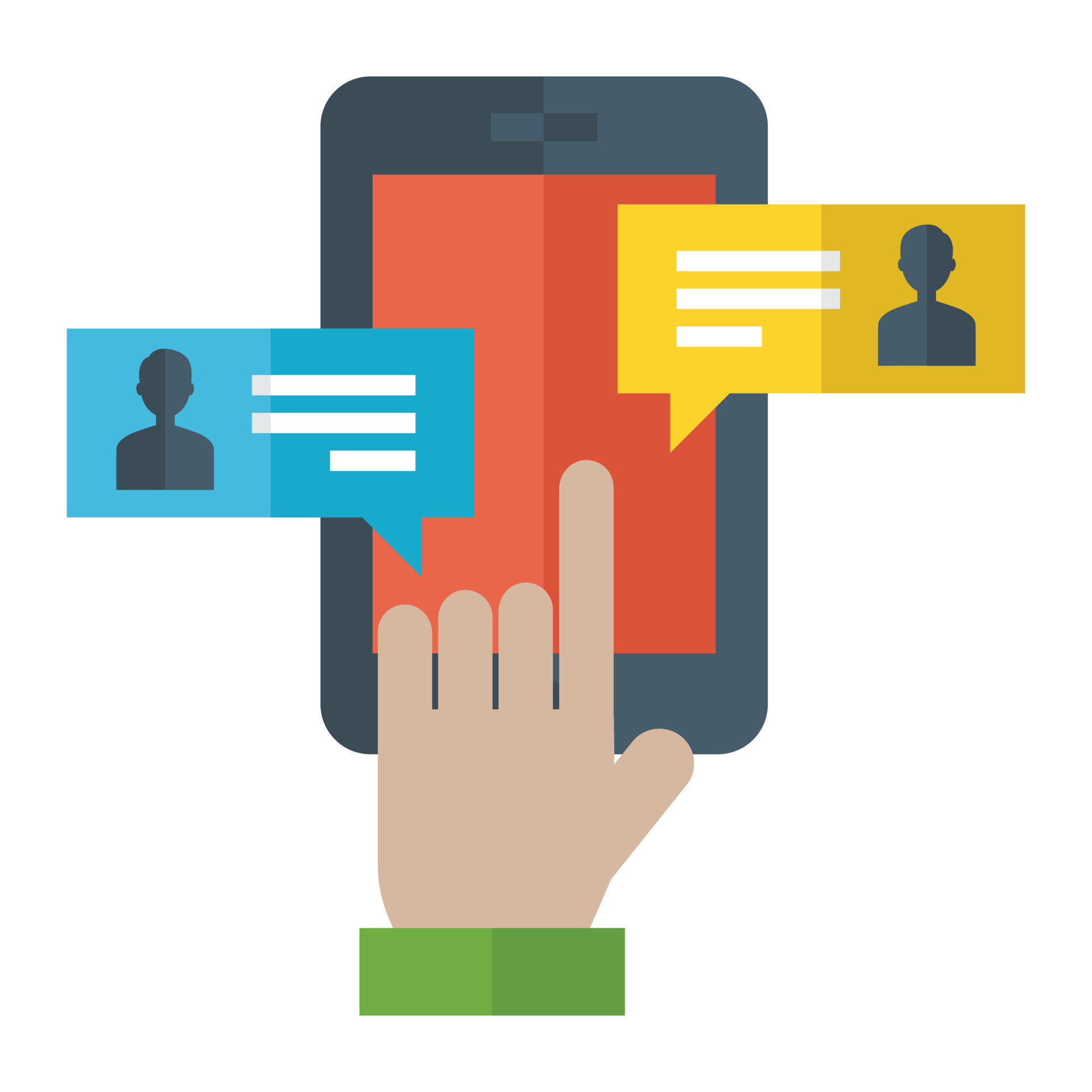 Trendy Mobile Messaging 15006007 Vector Art at Vecteezy