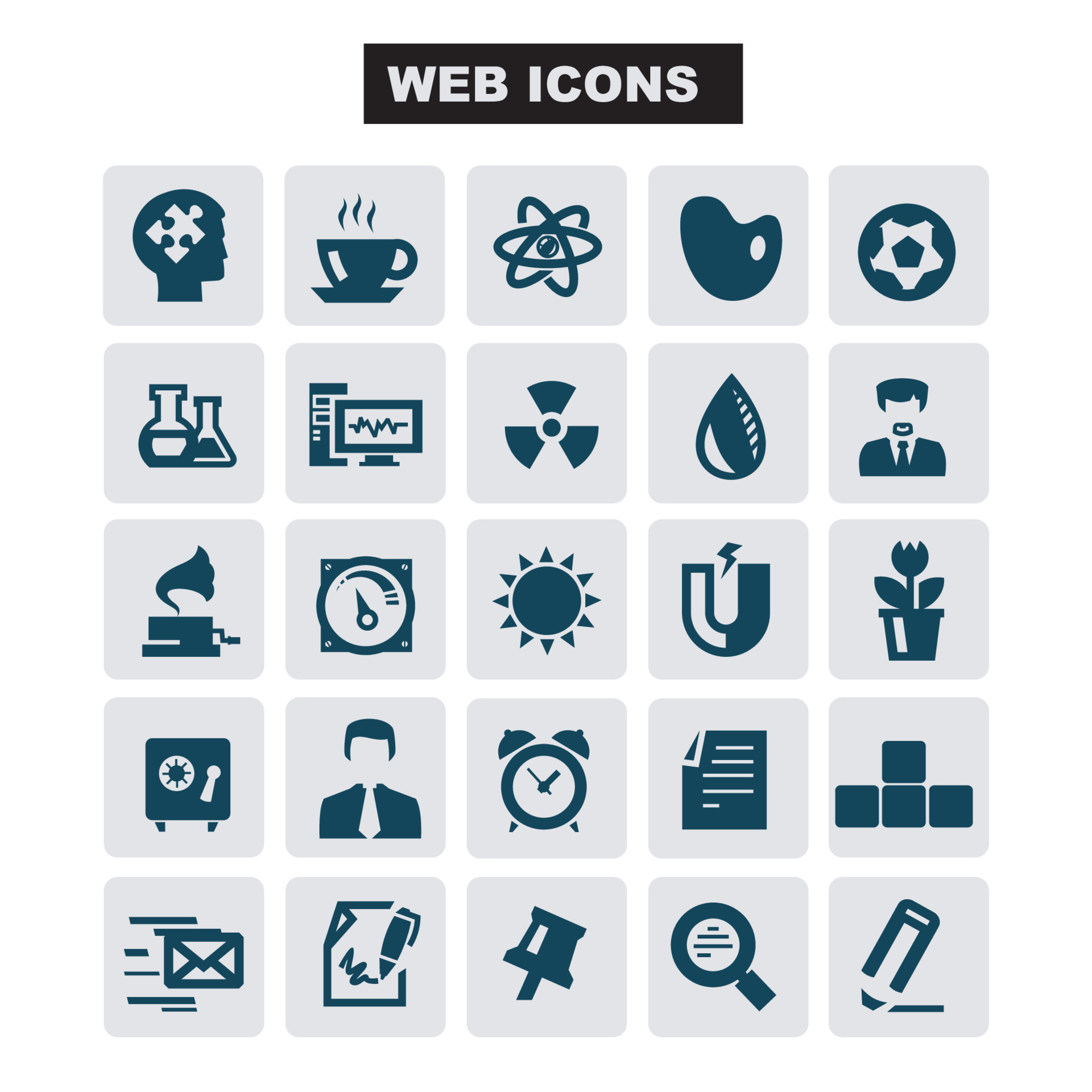 web and internet vector icon set 15007955 Vector Art at Vecteezy