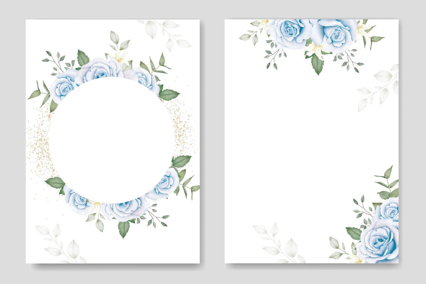Beautiful Navy Blue Wedding Invitation Card Template 15008685 Vector