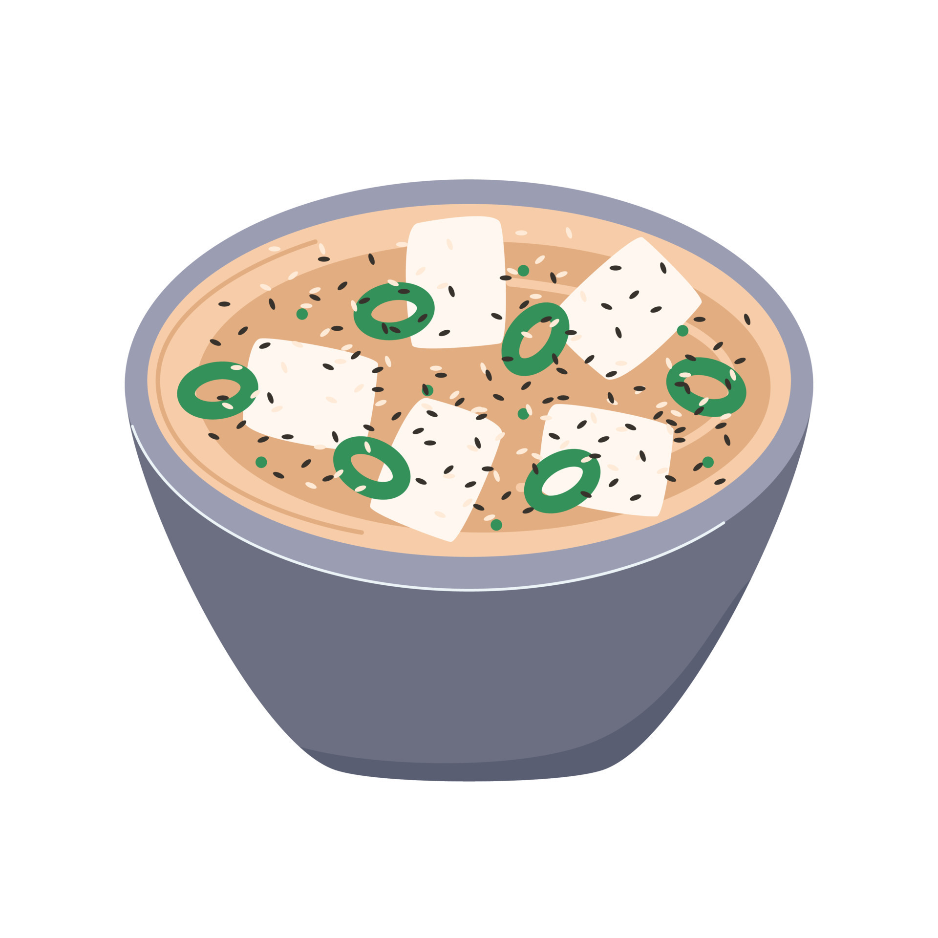 Miso Soup Clip Art Asianfood 15008740 Vector Art At Vecteezy