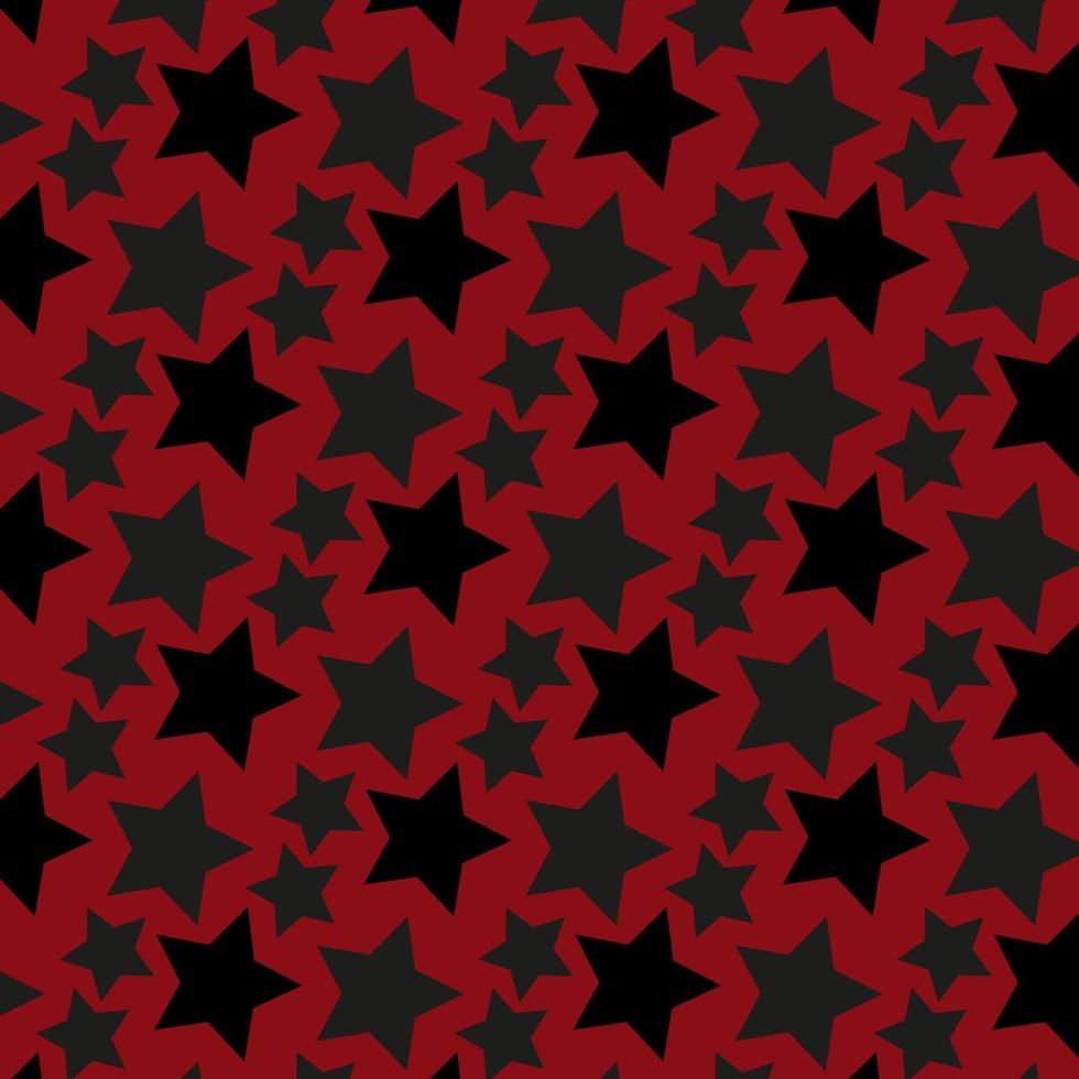 Repeating pattern with black stars on a red background 15008944 Vector ...