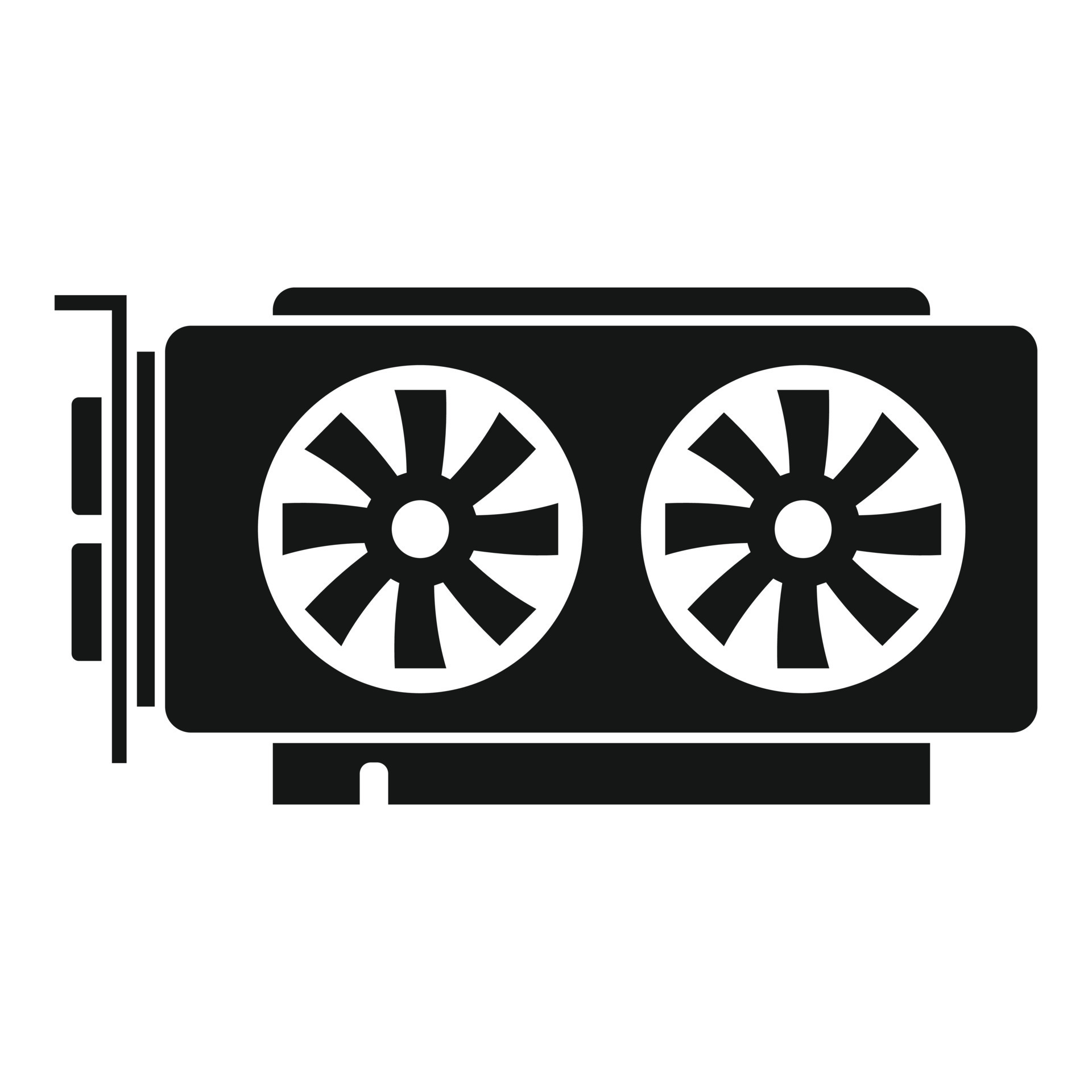 Video Card Hardware Icon Simple Vector Gpu Fan 15011432 Vector Art At Vecteezy
