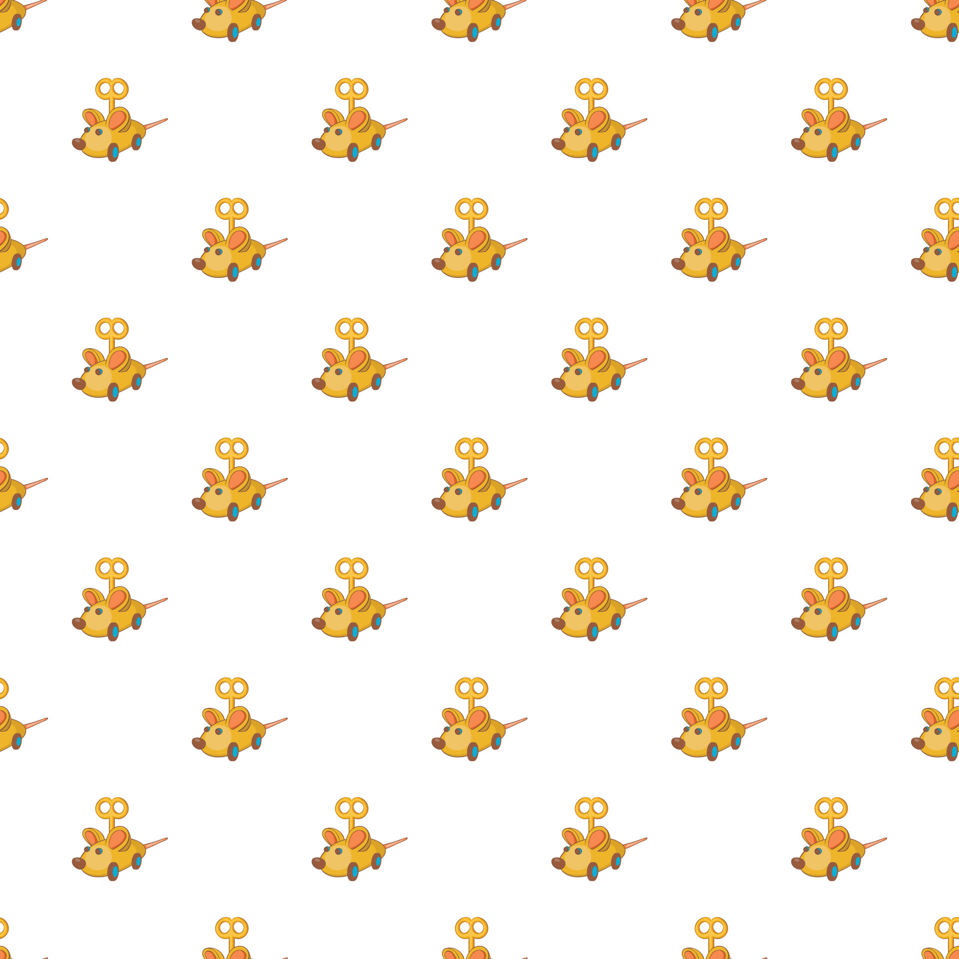 Clockwork Mouse Pattern Cartoon Style 15011910 Vector Art At Vecteezy