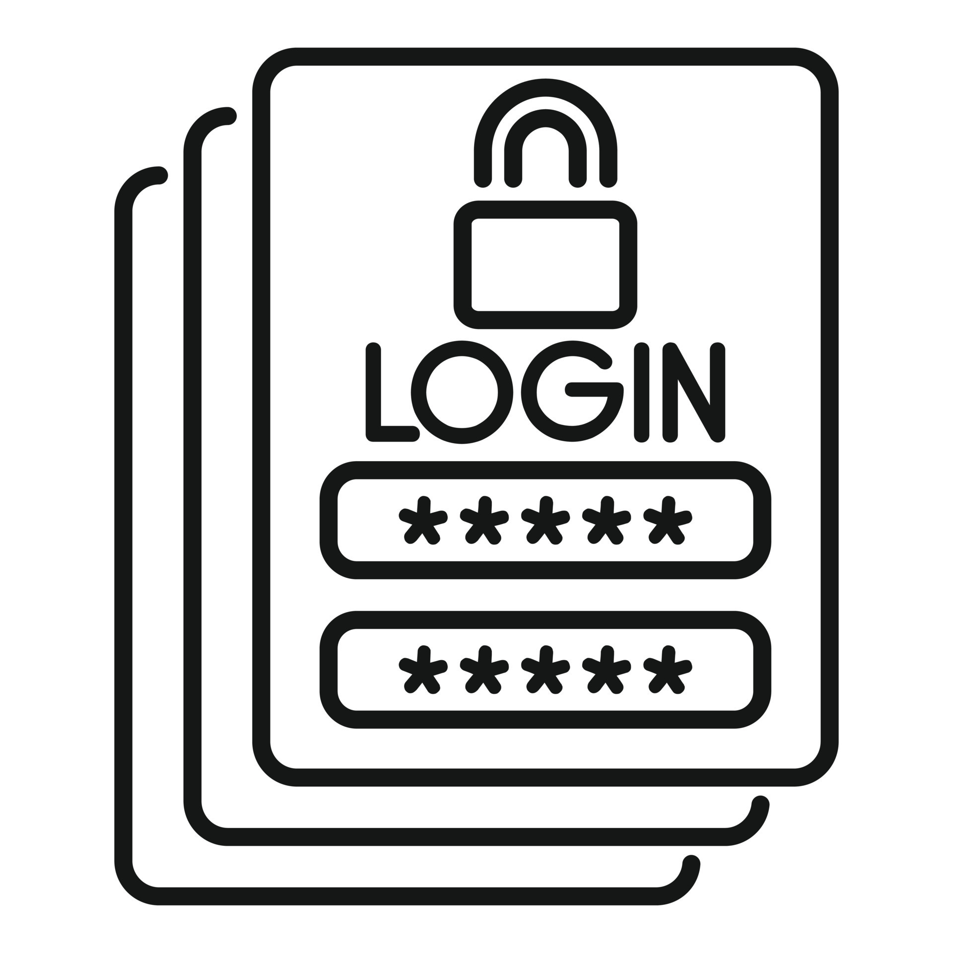 Login Password Icon Outline Vector Page Log 15014511 Vector Art At Vecteezy