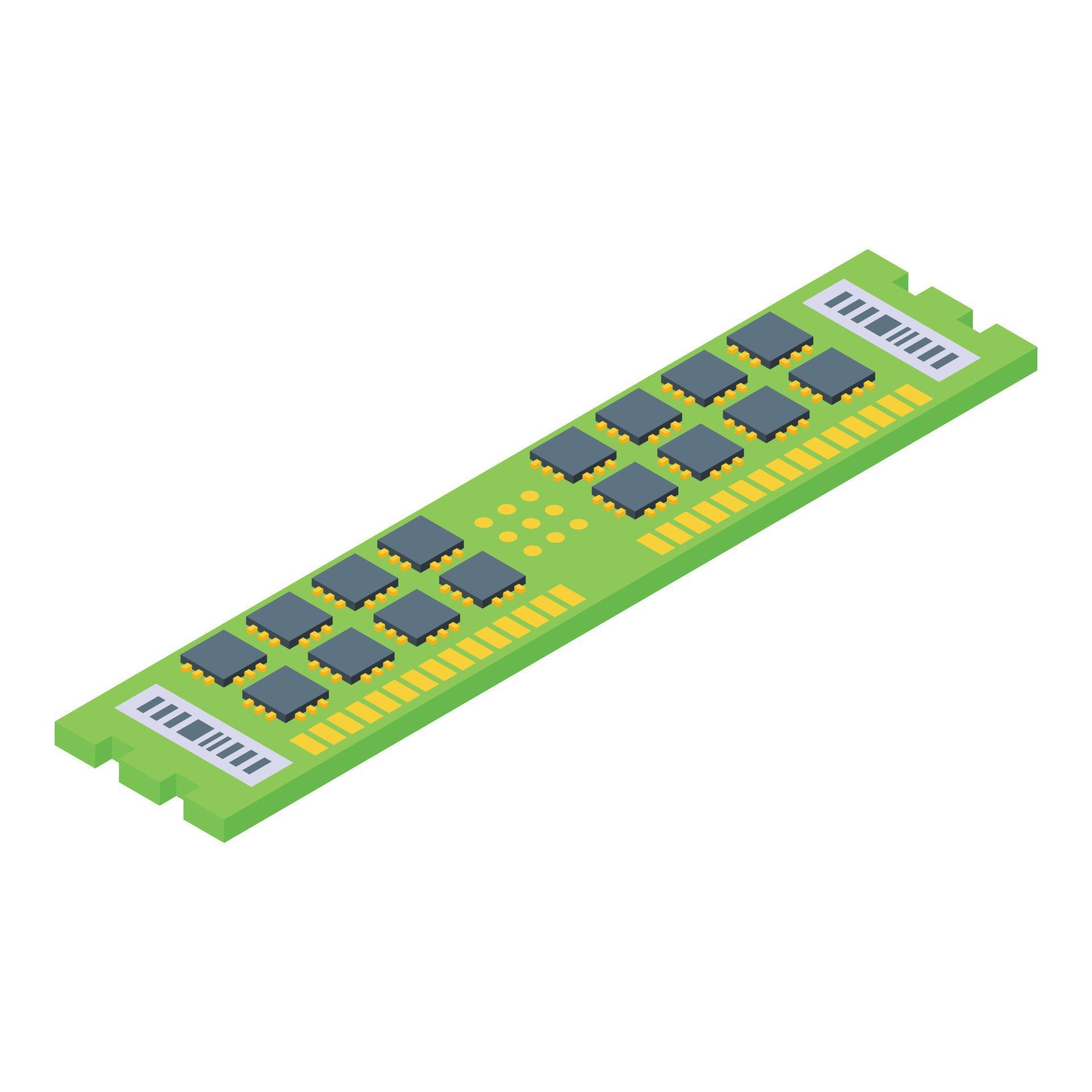 Ram memory icon isometric vector. Computer chip 15015140 Vector Art at Vecteezy