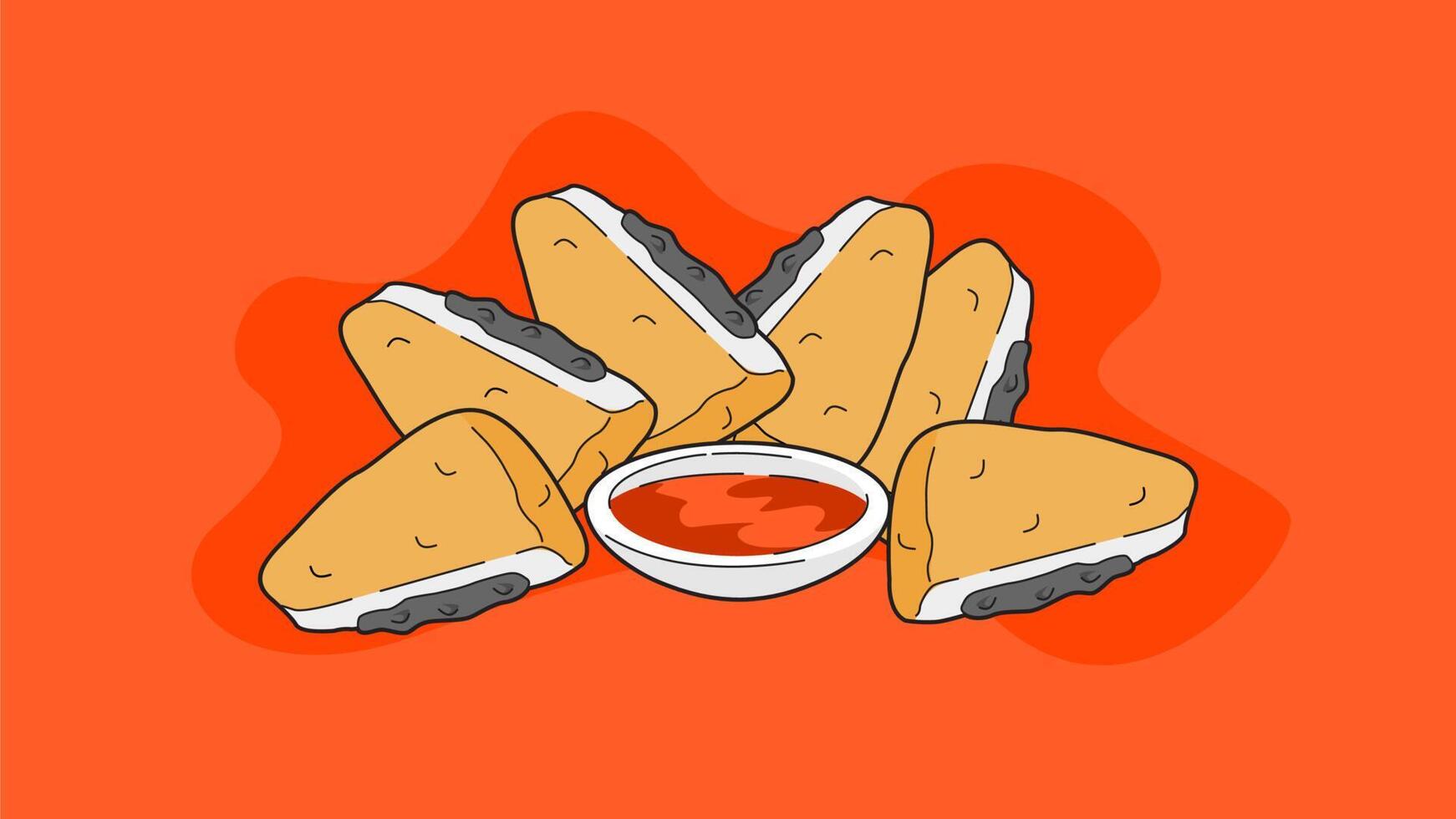 Ilustración De Comida Bakso Tahu De Indonesia 15015544 Vector En Vecteezy
