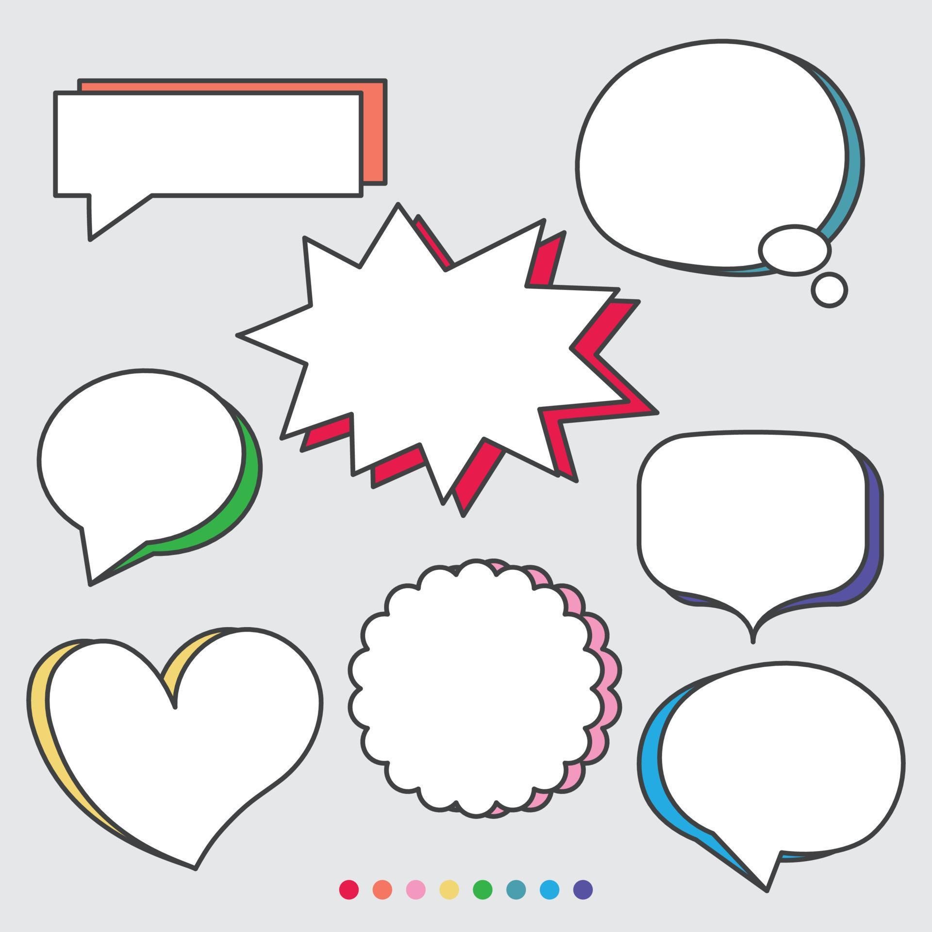 Comic speech bubble template layout design 15016202 Vector Art at Vecteezy