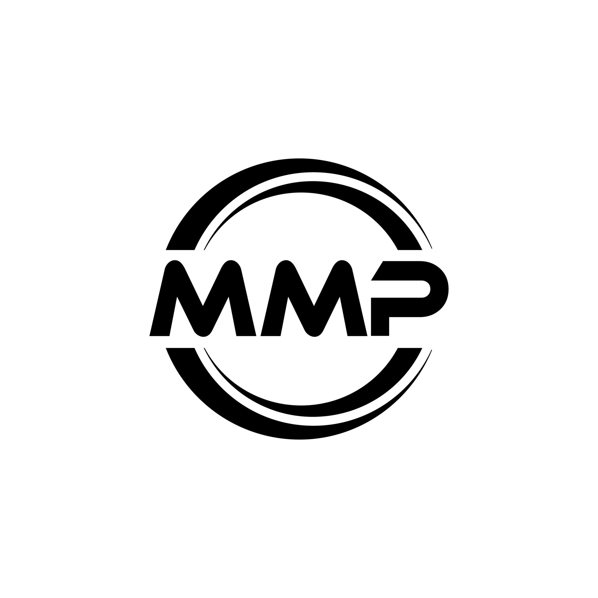 MMP letter logo design in illustration. Vector logo, calligraphy designs for logo, Poster ...