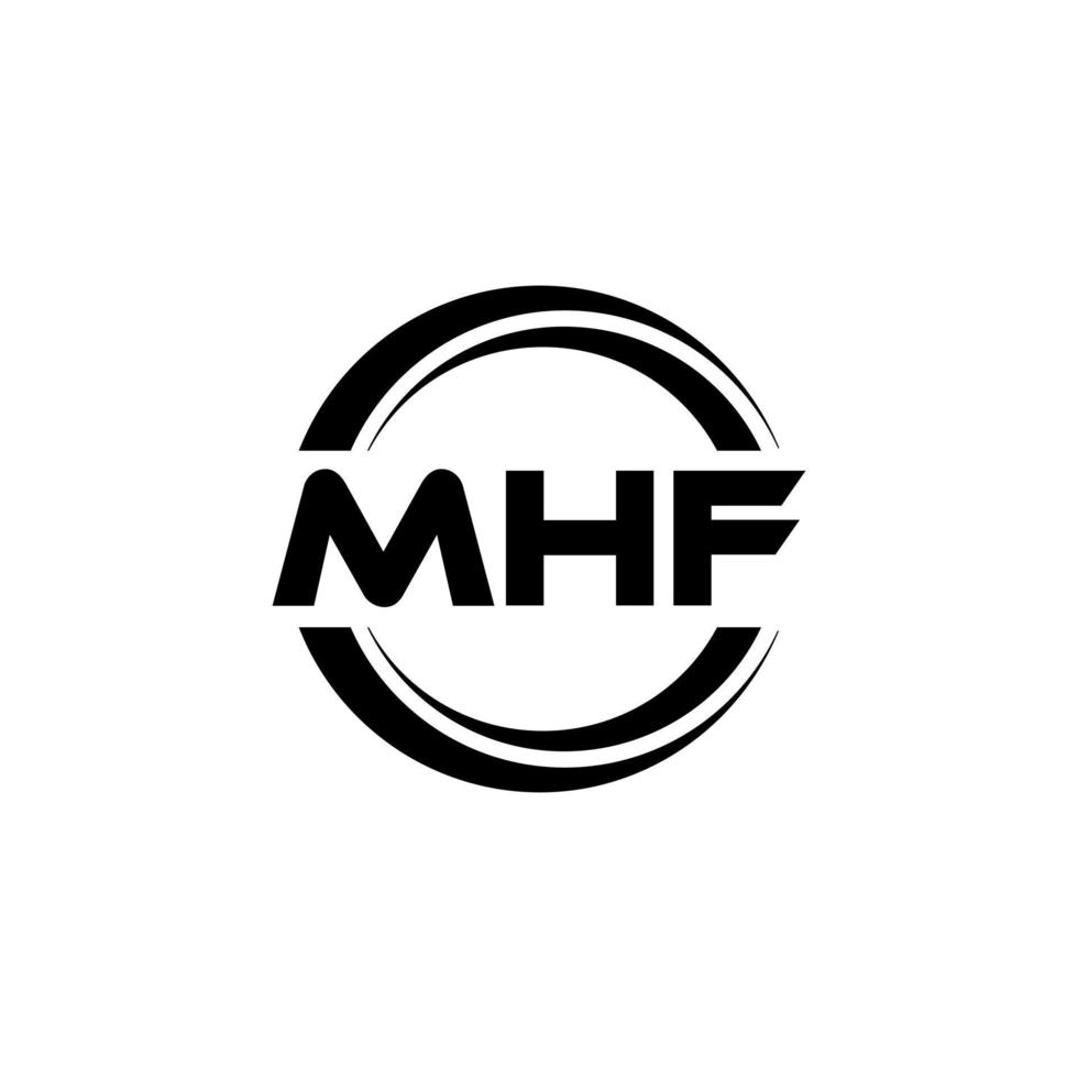 diseño del logotipo de la letra mhf en la ilustración. logotipo vectorial, diseños de caligrafía ...