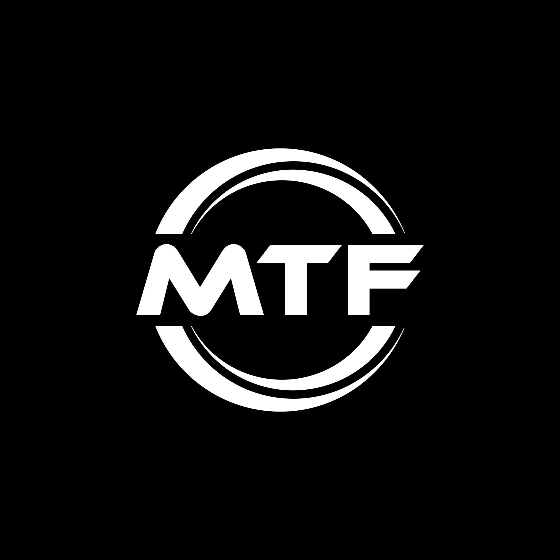 MTF letter logo design in illustration. Vector logo, calligraphy ...