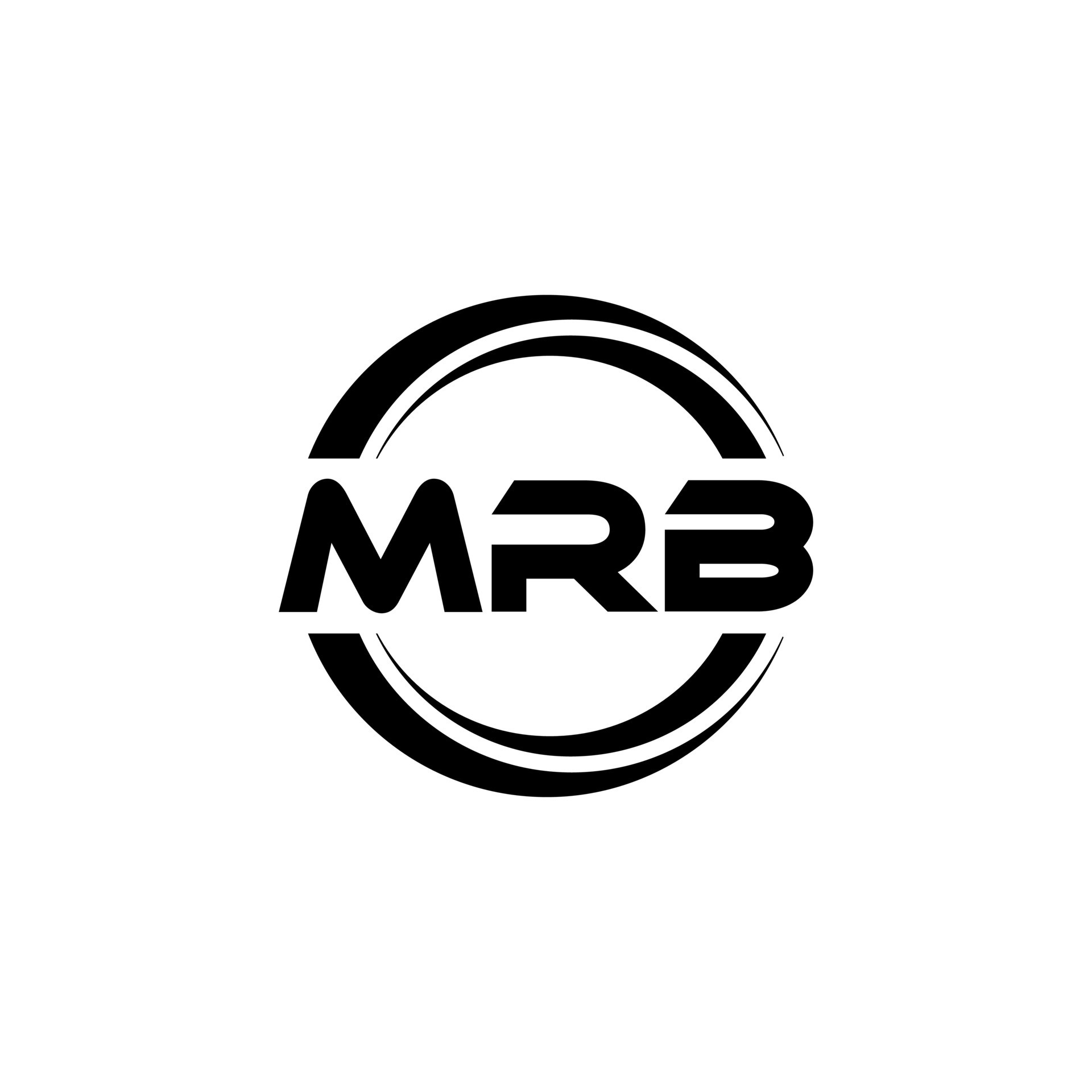 diseño del logotipo de la letra mrb en la ilustración. logotipo vectorial, diseños de caligrafía ...