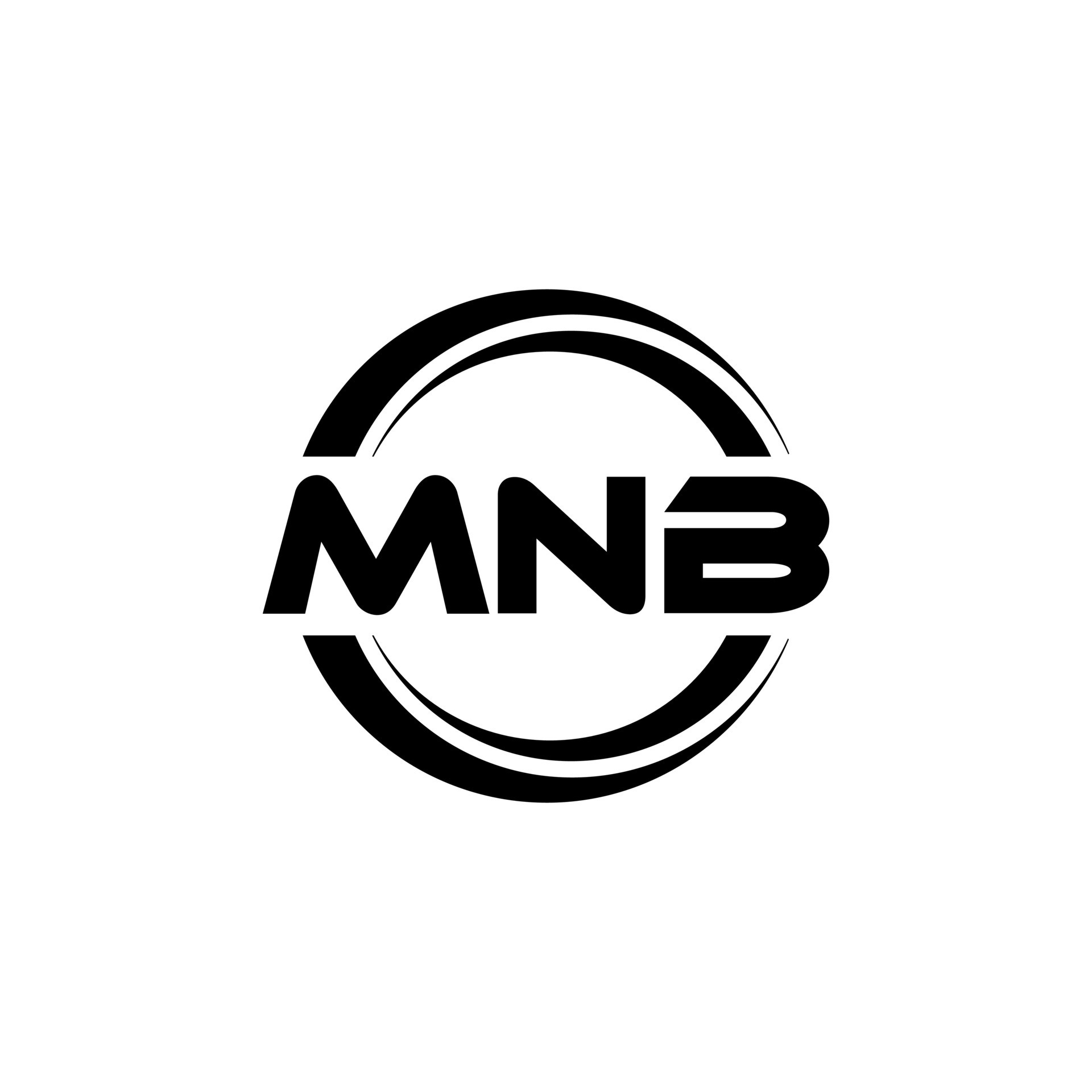 MNB letter logo design in illustration. Vector logo, calligraphy designs for logo, Poster ...