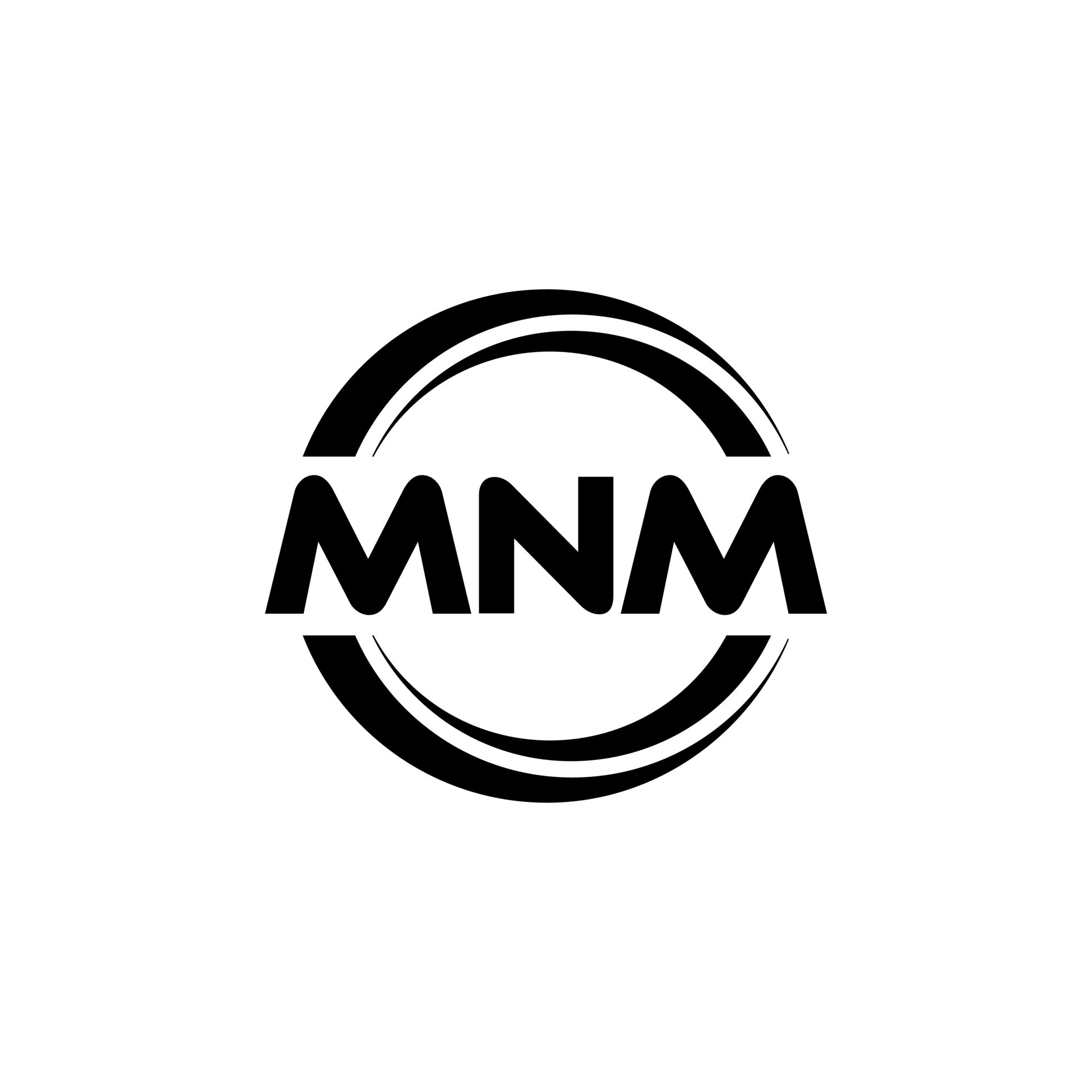 MNM letter logo design in illustration. Vector logo, calligraphy designs for logo, Poster ...