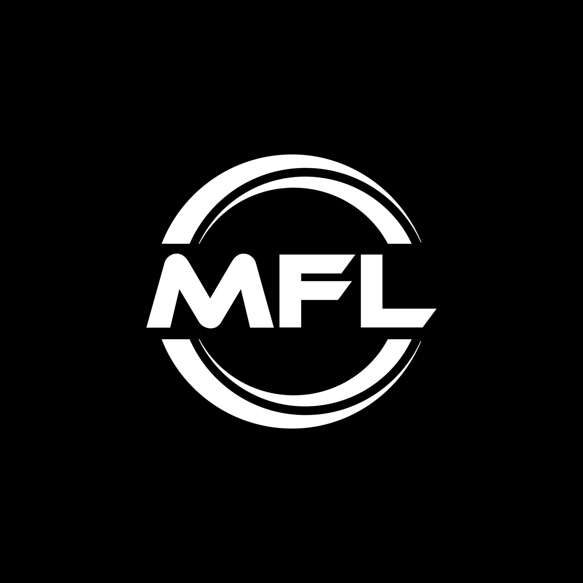 diseño de logotipo de letra mfl en ilustración. logotipo vectorial, diseños de caligrafía para ...